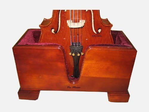Vio Music Cello Wooden Stand Burgundy Velvet Plush Cushions - Walmart.com