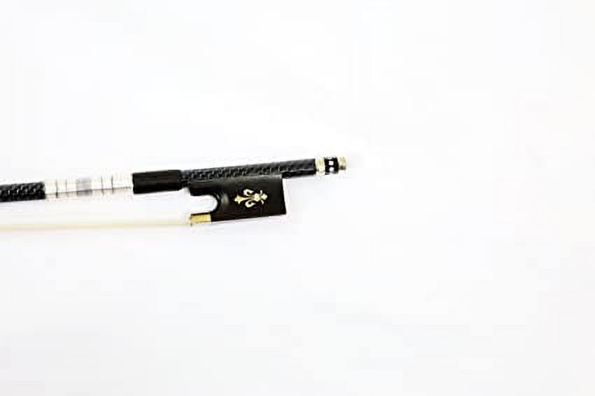Vio Music Pearl Blue Woven Carbon Fiber Violin Bow, Fleur-de-lys Inlay ...