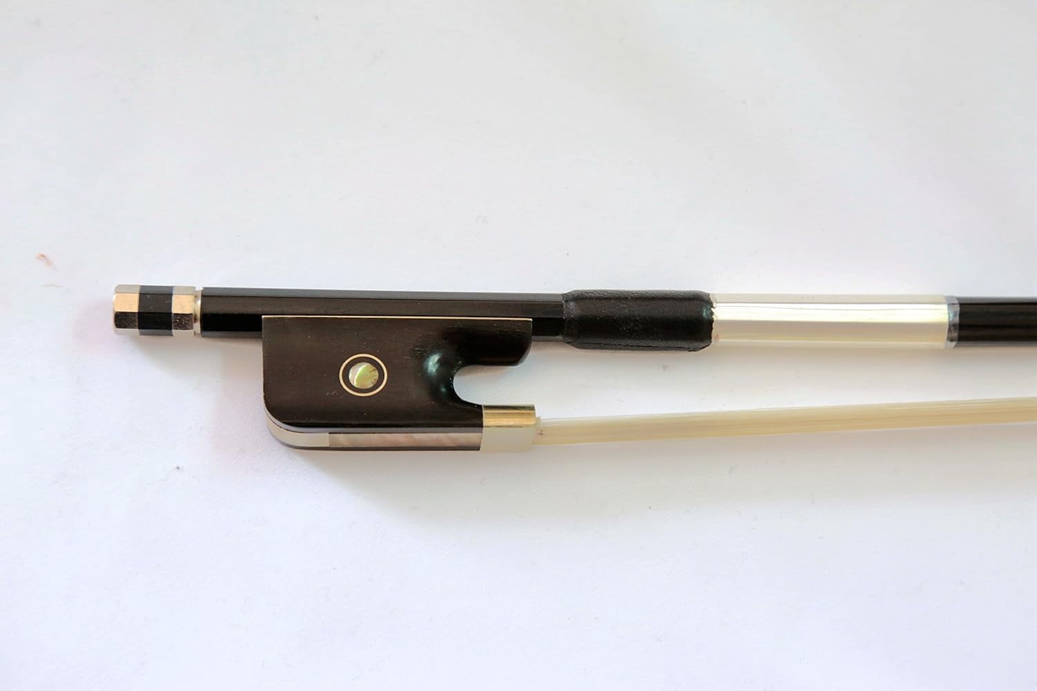 Vio Music Top Carbon Fiber Viola Bow, Ebony , Natural White Hair ...
