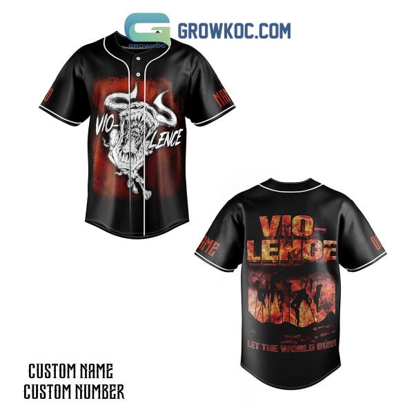 Vio-lence Let The World Burn Personalized Baseball Jersey - Walmart.com