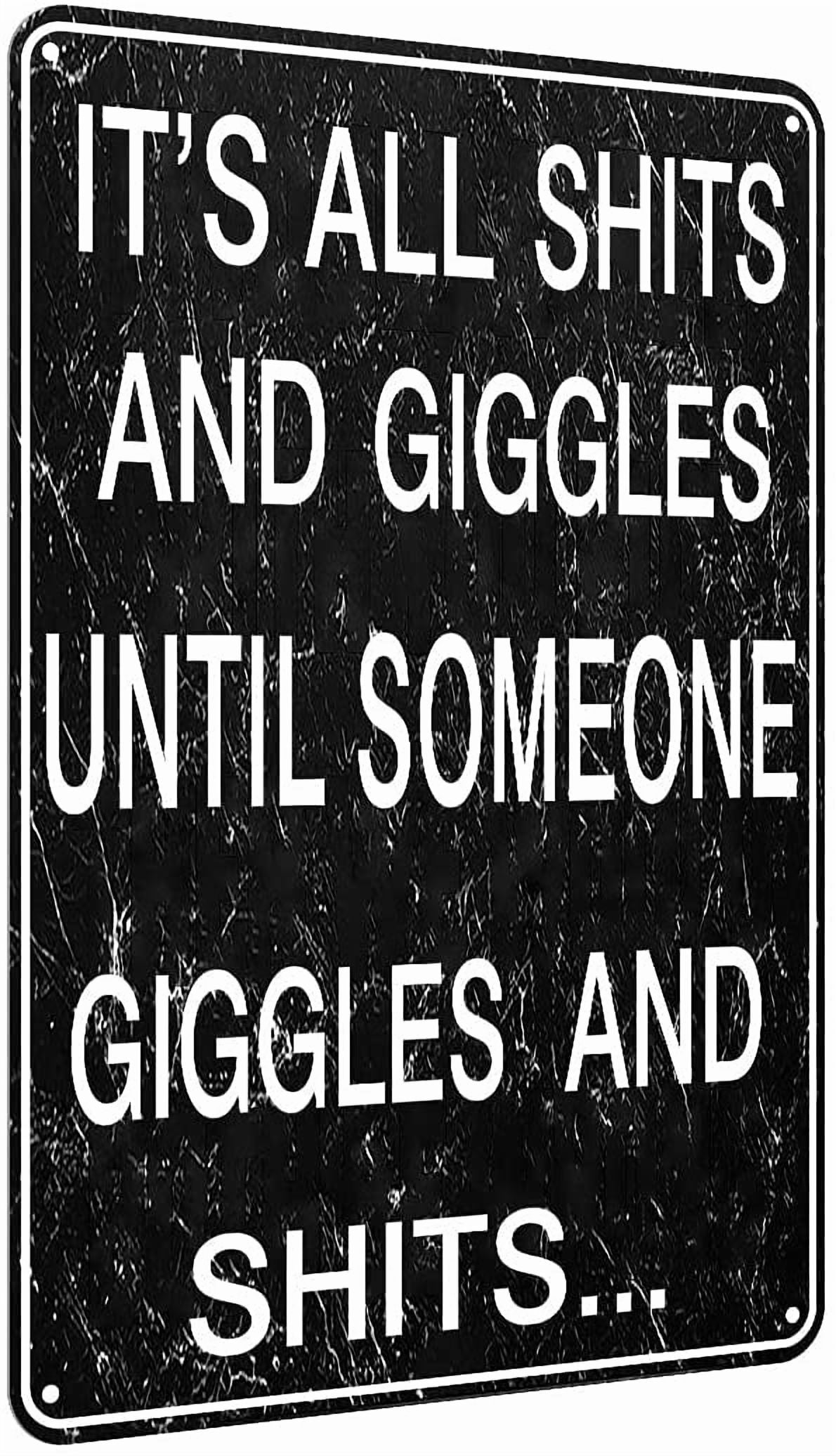 Viodenl Funny Sign ShTs and Giggles Metal Tin Sign Home Kitchen Cave ...