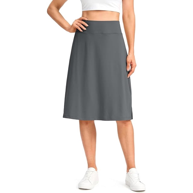 Viodia 25" Knee Length Long Skorts for Women with Pockets Dressy Casual ...