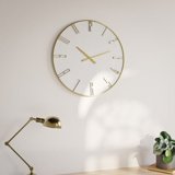 Viola Modern Round Gold Metal Wall Clock - Walmart.com