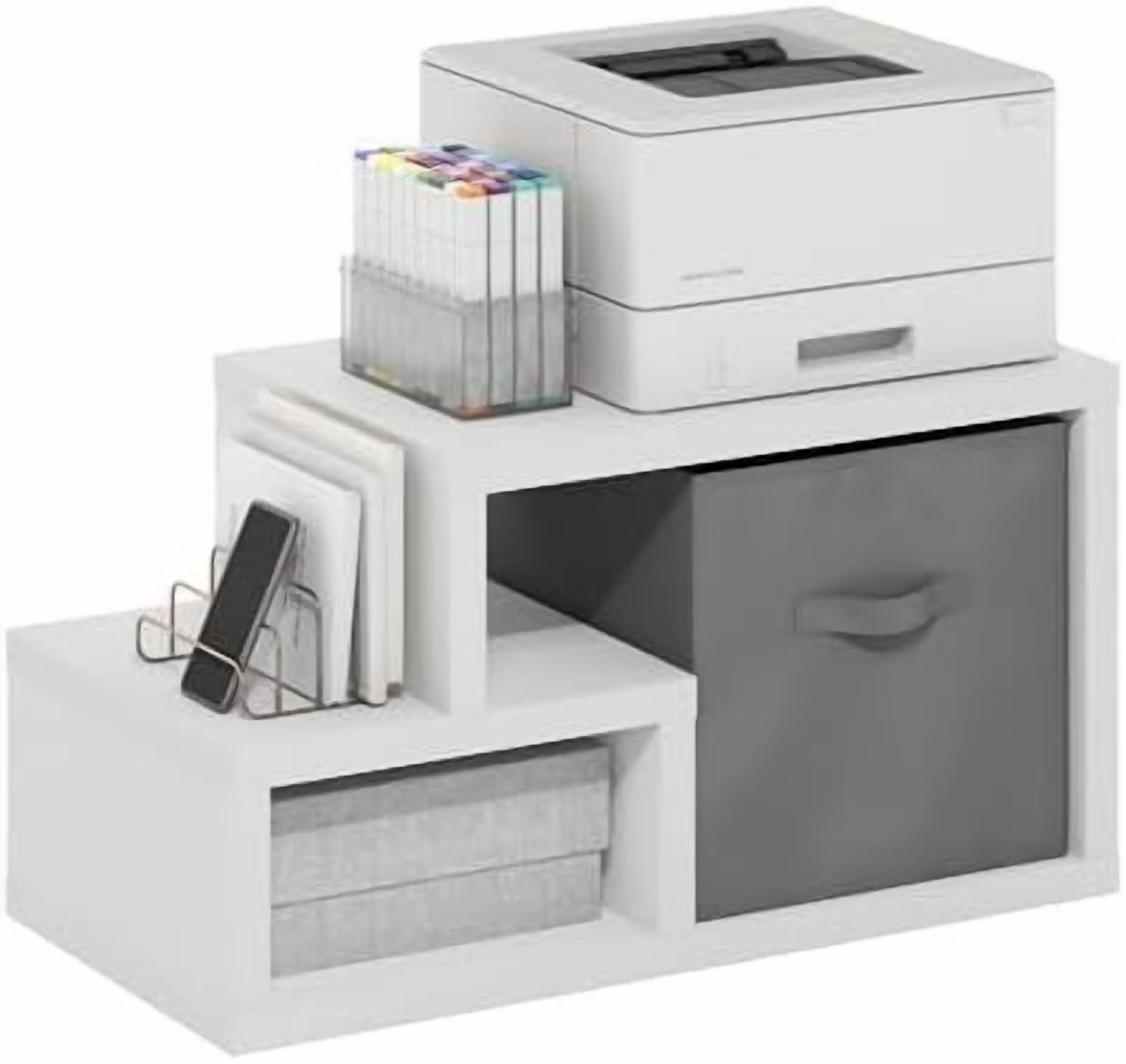 Viola Multipurpose Shelf, with Storage Bin, White/Light Grey - Walmart.com