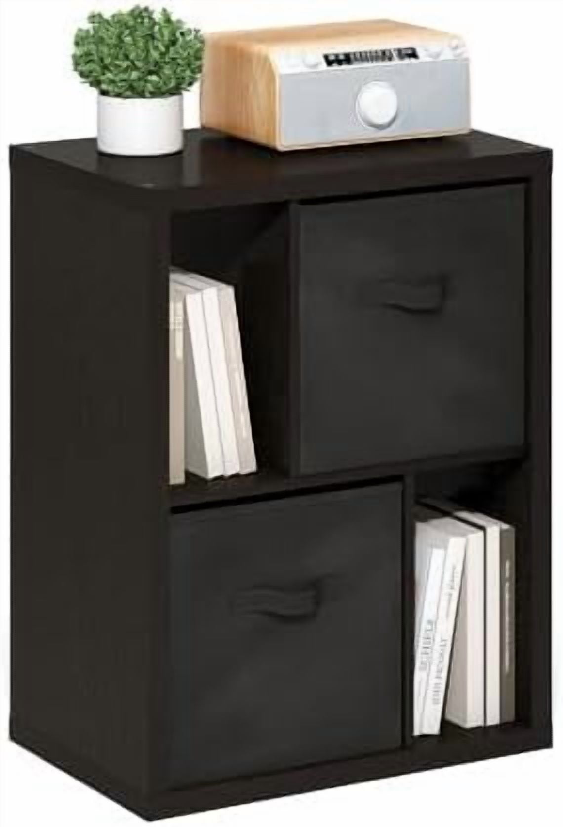 Viola Storage Shelf, 4-Tier Storage Rack with Bins, Book Shelf ...