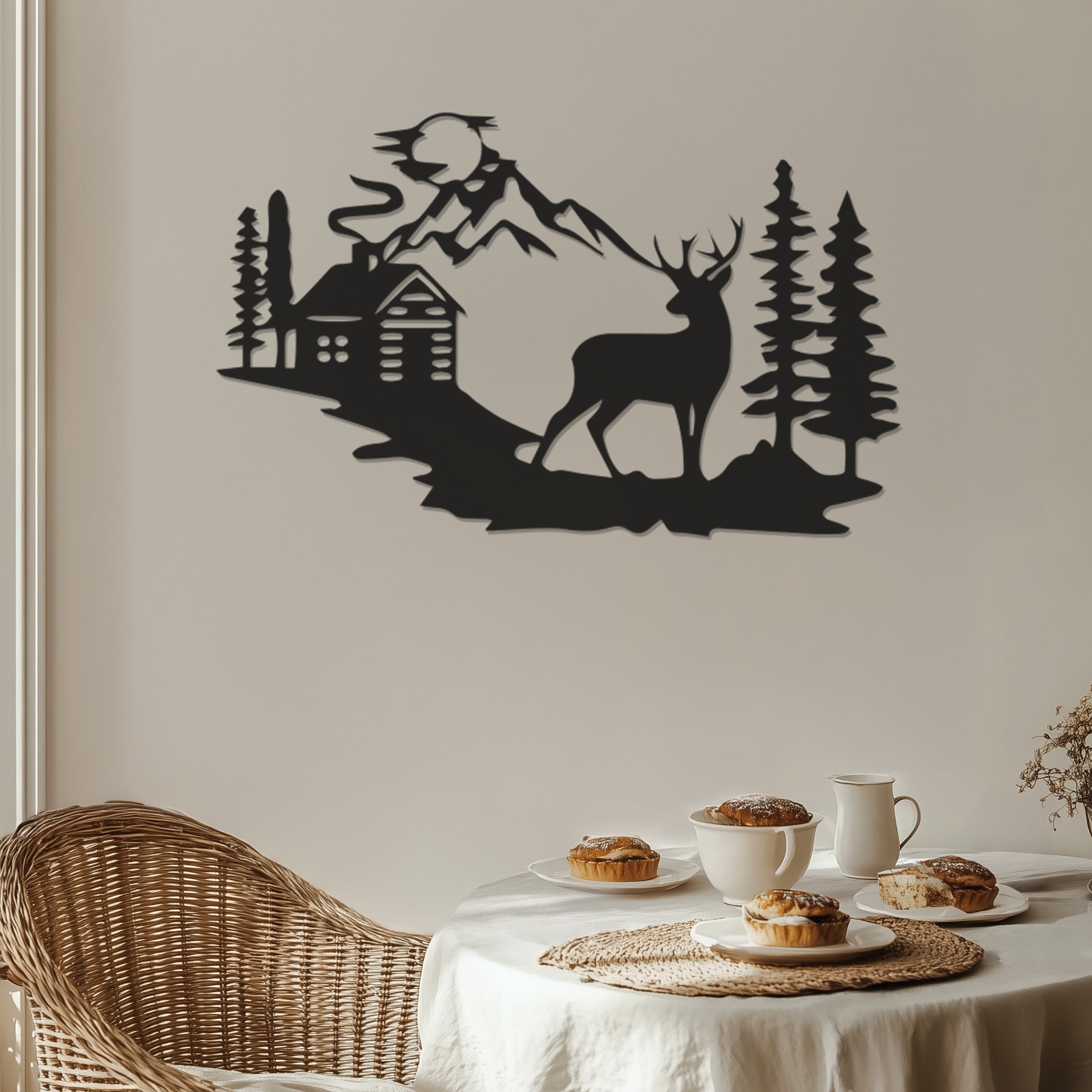 Violaura Cabin Metal Wall Art - Easy to Install Hanging Perfect for ...