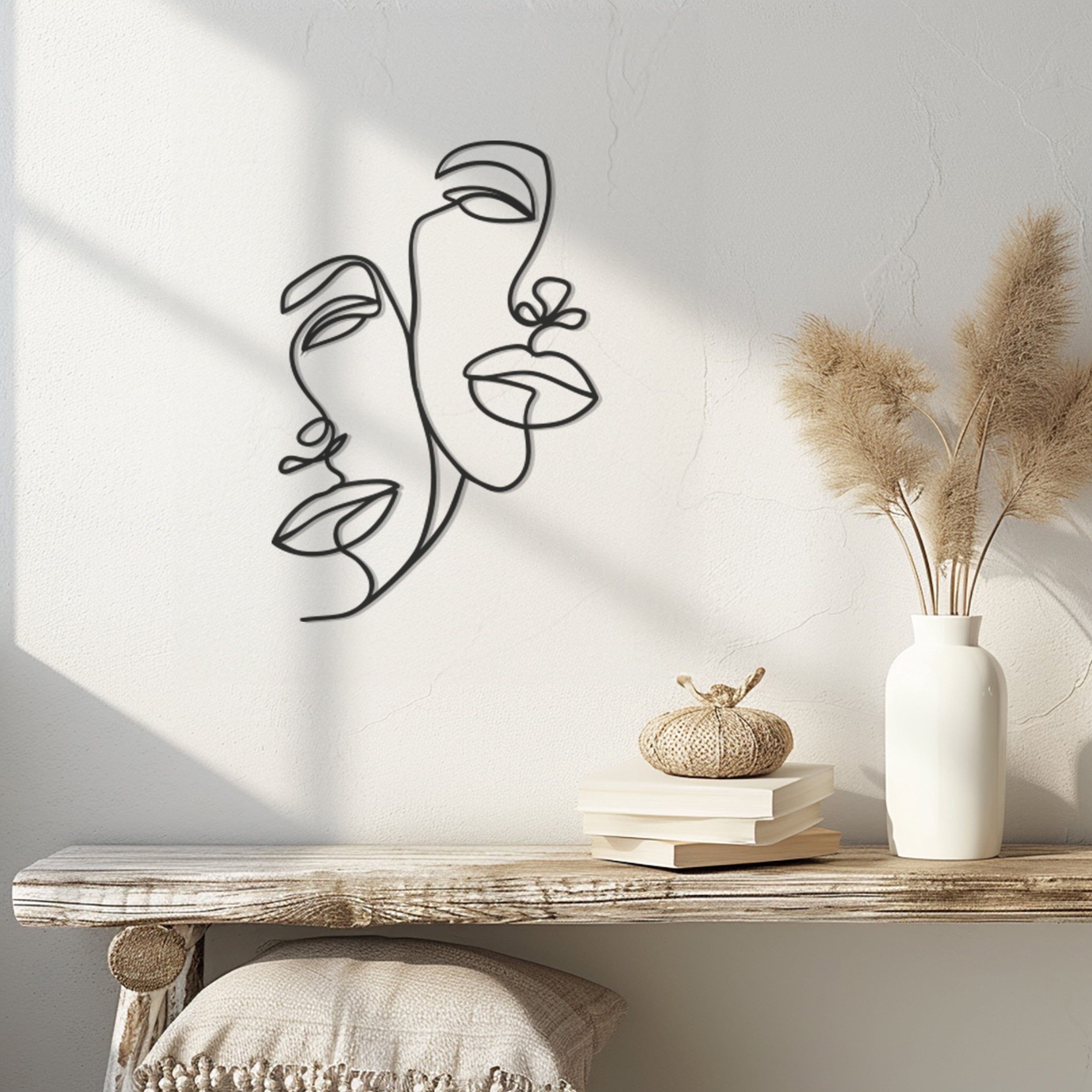 Violaura Faces Metal Wall Art - Easy to Install Hanging Perfect for ...