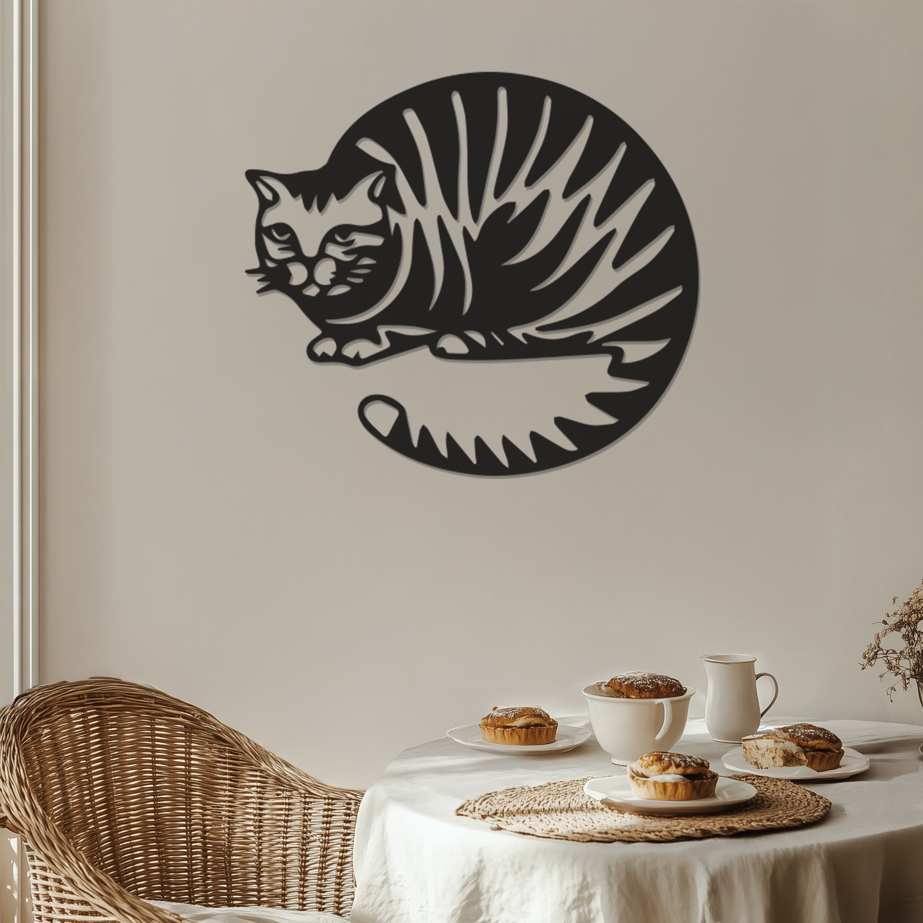 Violaura Feline Accent Metal Wall Art - Easy to Install Hanging Perfect ...