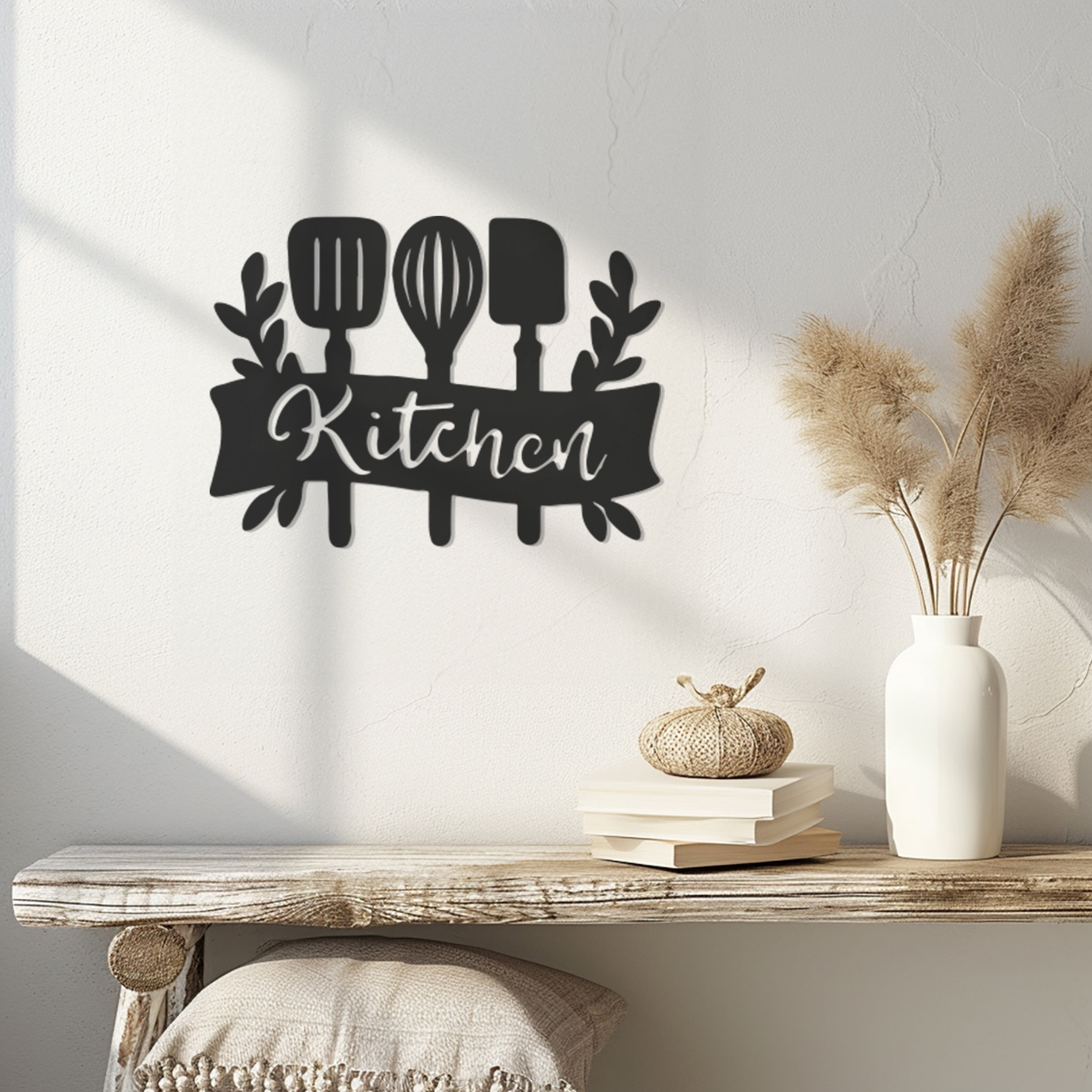 Violaura Kitchen Utensils Metal Wall Art - Easy to Install Hanging ...