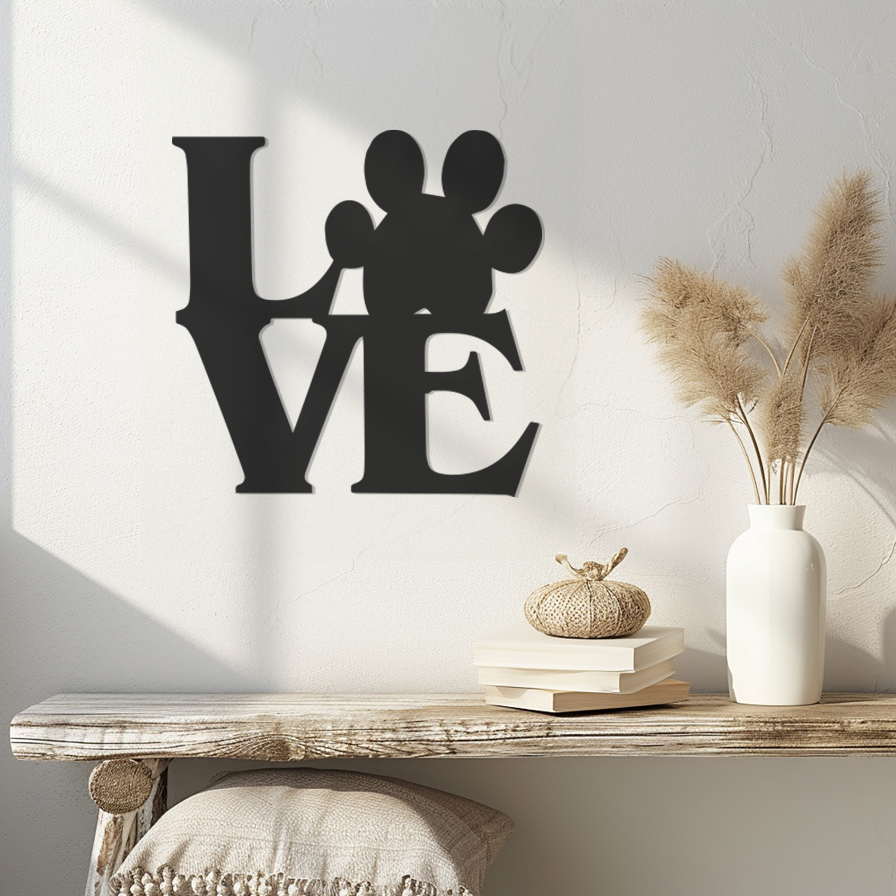 Violaura Love Metal Wall Art - Easy to Install Hanging Perfect for Home ...