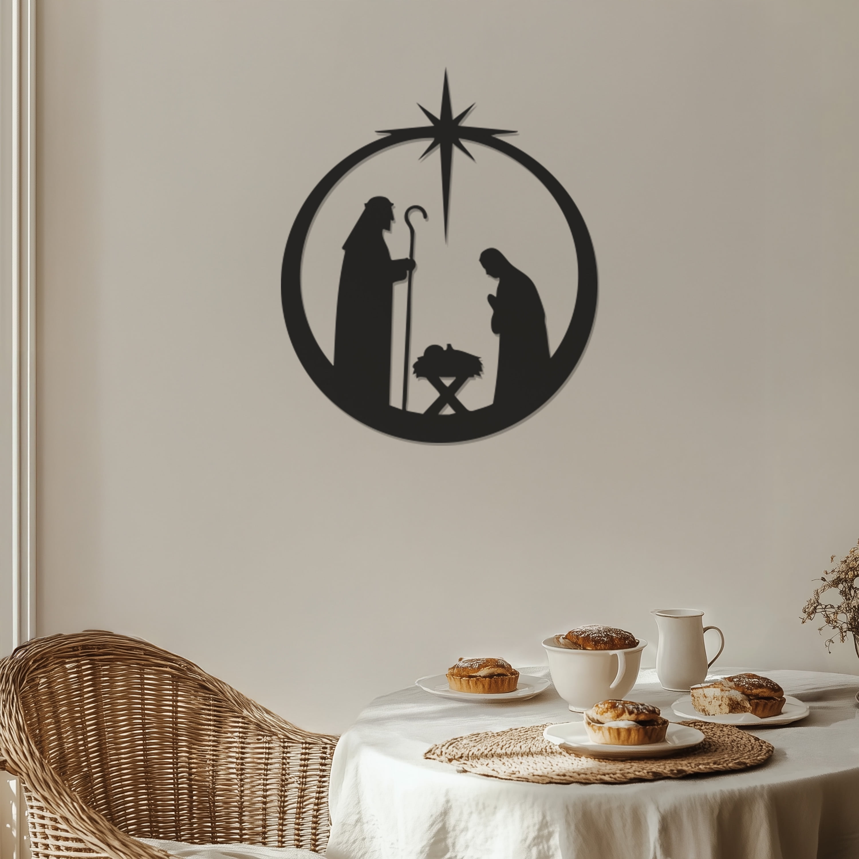 Violaura Nativity Metal Wall Art - Easy to Install Hanging Perfect for ...