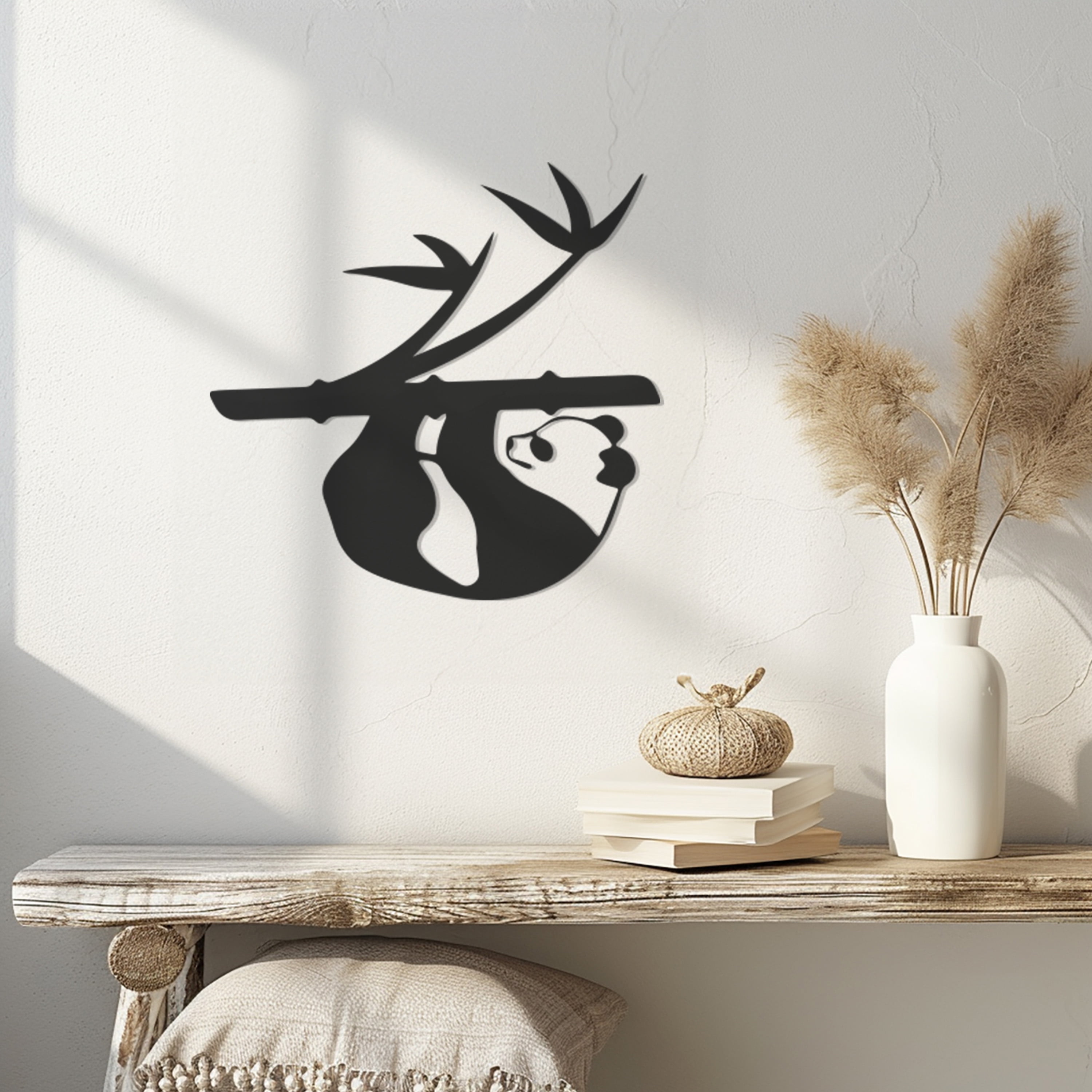 Violaura Panda Metal Wall Art - Easy to Install Hanging Perfect for ...