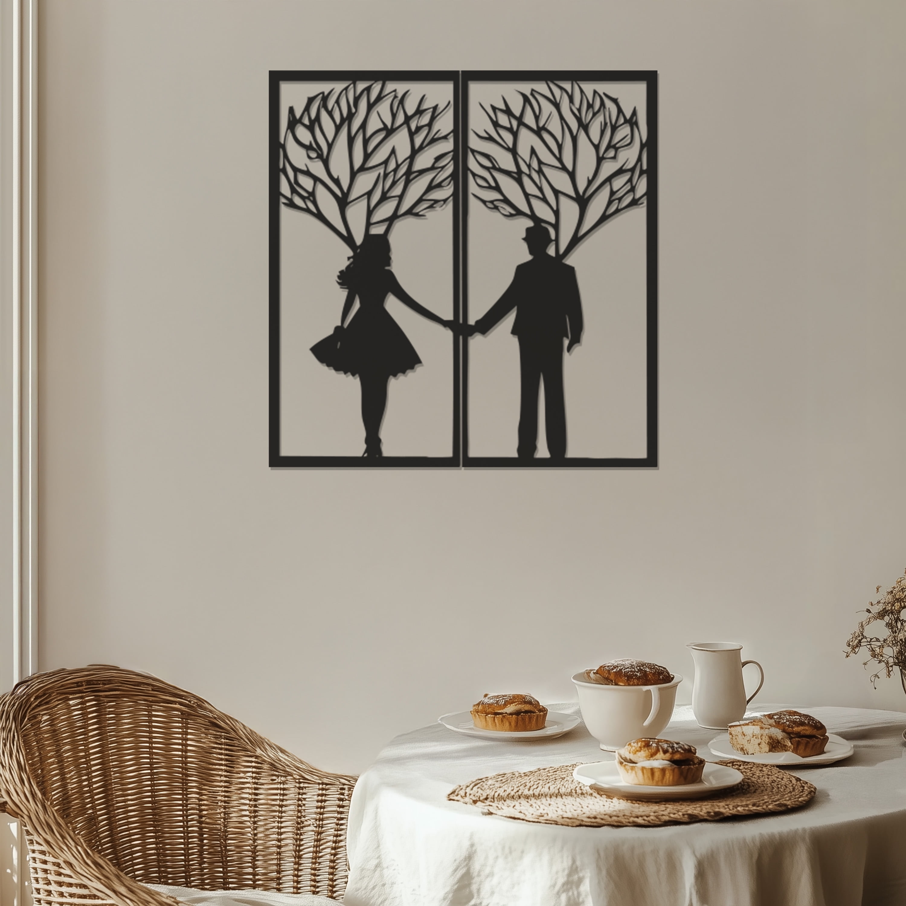 Violaura Romance Metal Wall Art - Easy to Install Hanging Perfect for ...