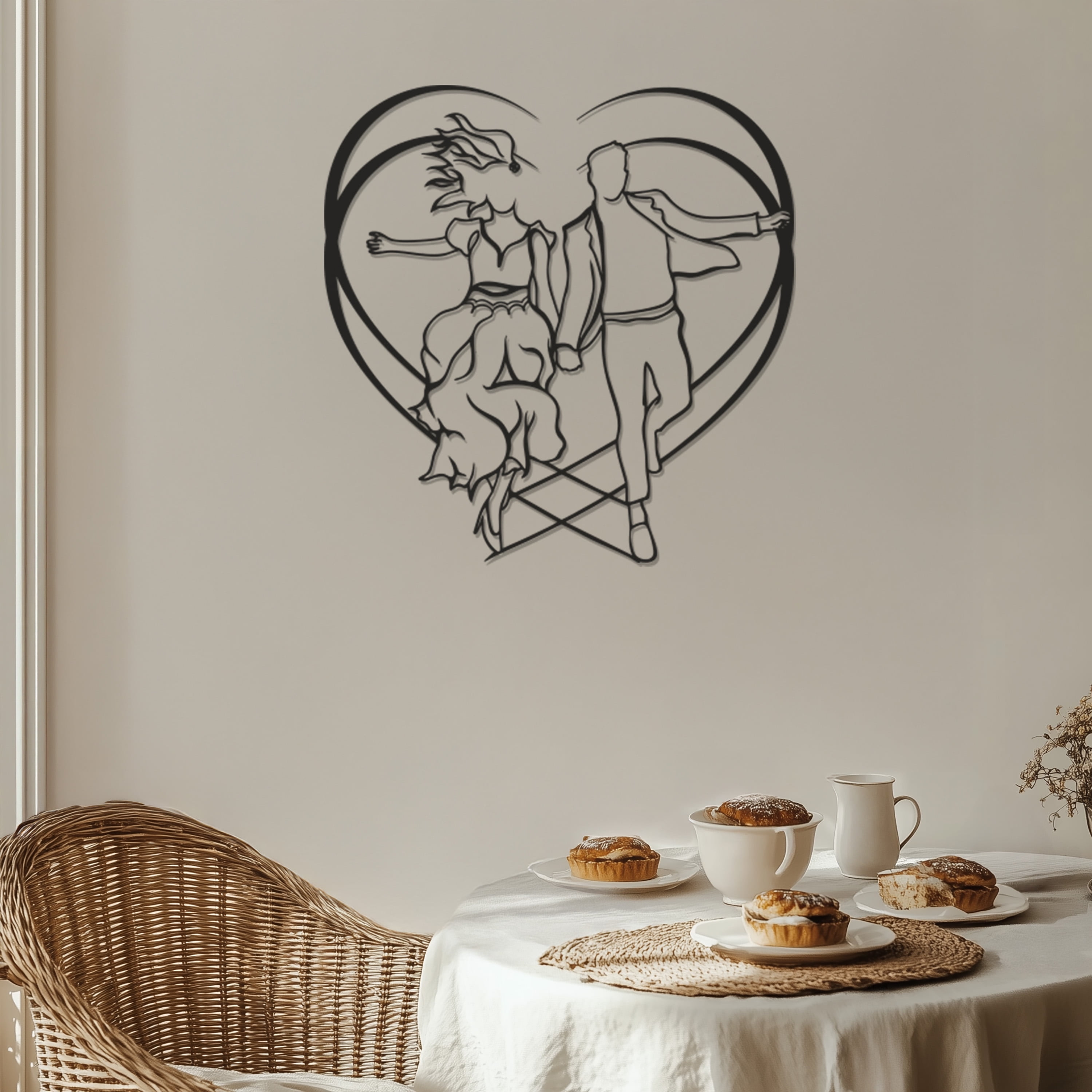 Violaura Romantic Metal Wall Art - Easy to Install Hanging Perfect for ...