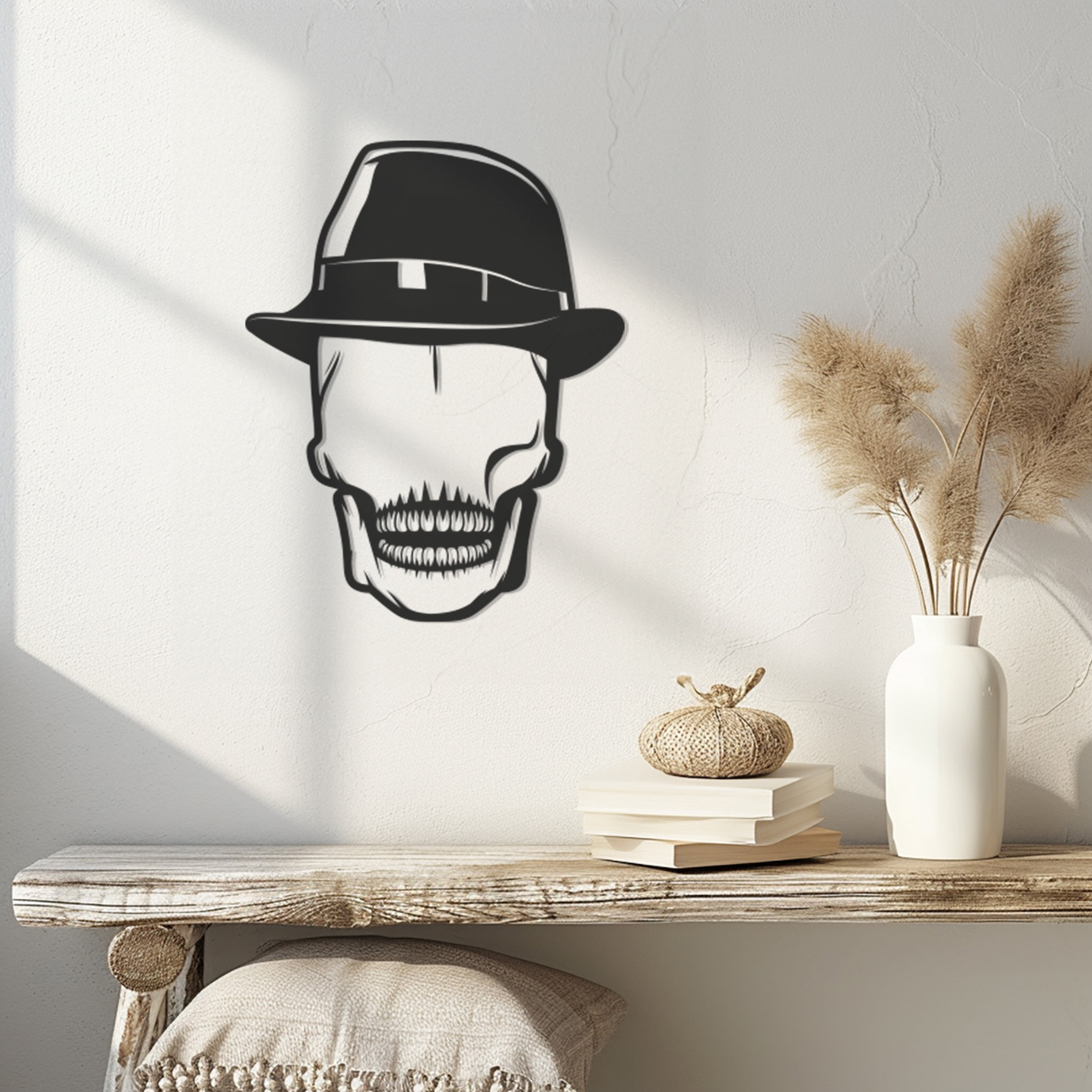 Violaura Skull Metal Wall Art - Easy to Install Hanging Perfect for ...