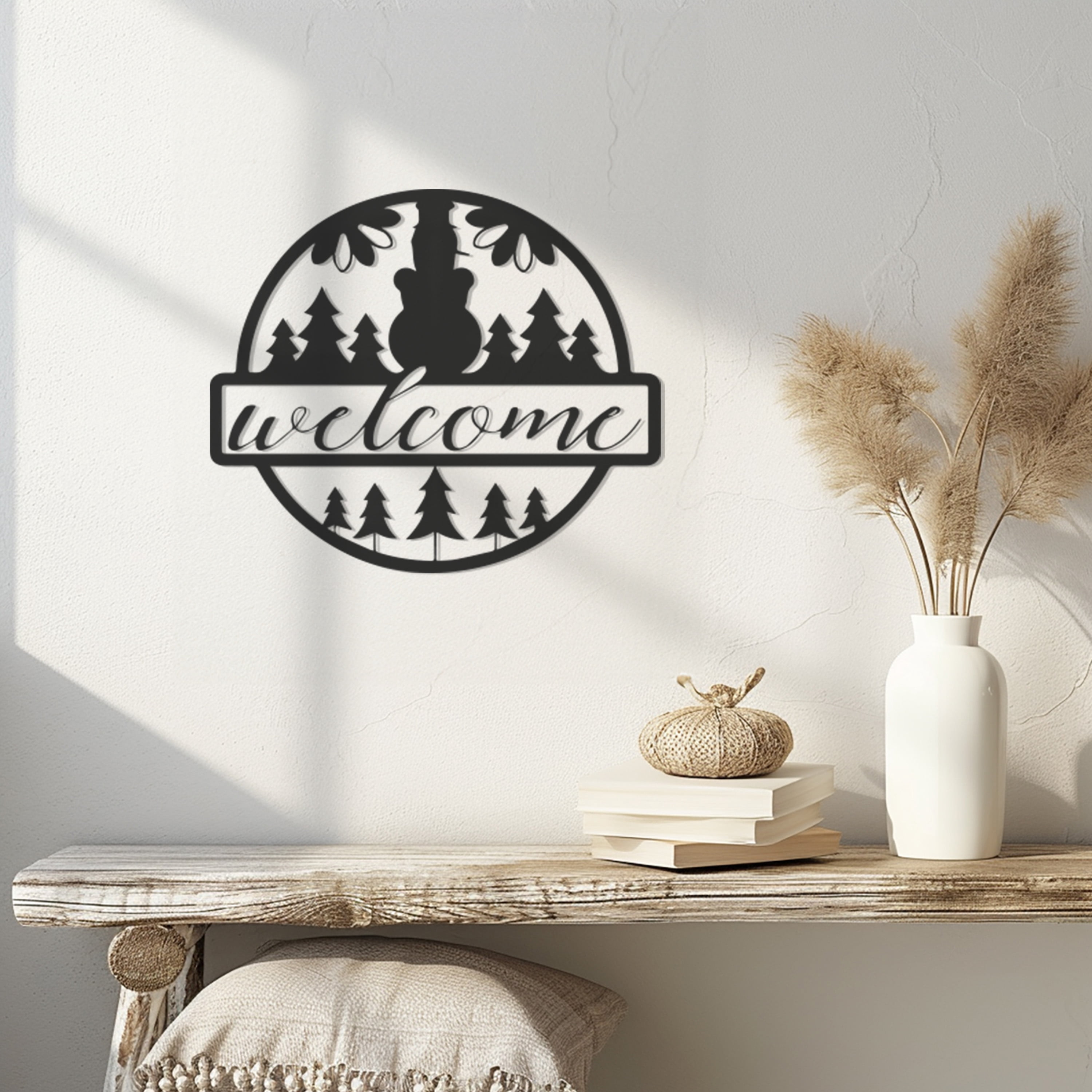 Violaura Welcome Sign Metal Wall Art - Easy to Install Hanging Perfect ...