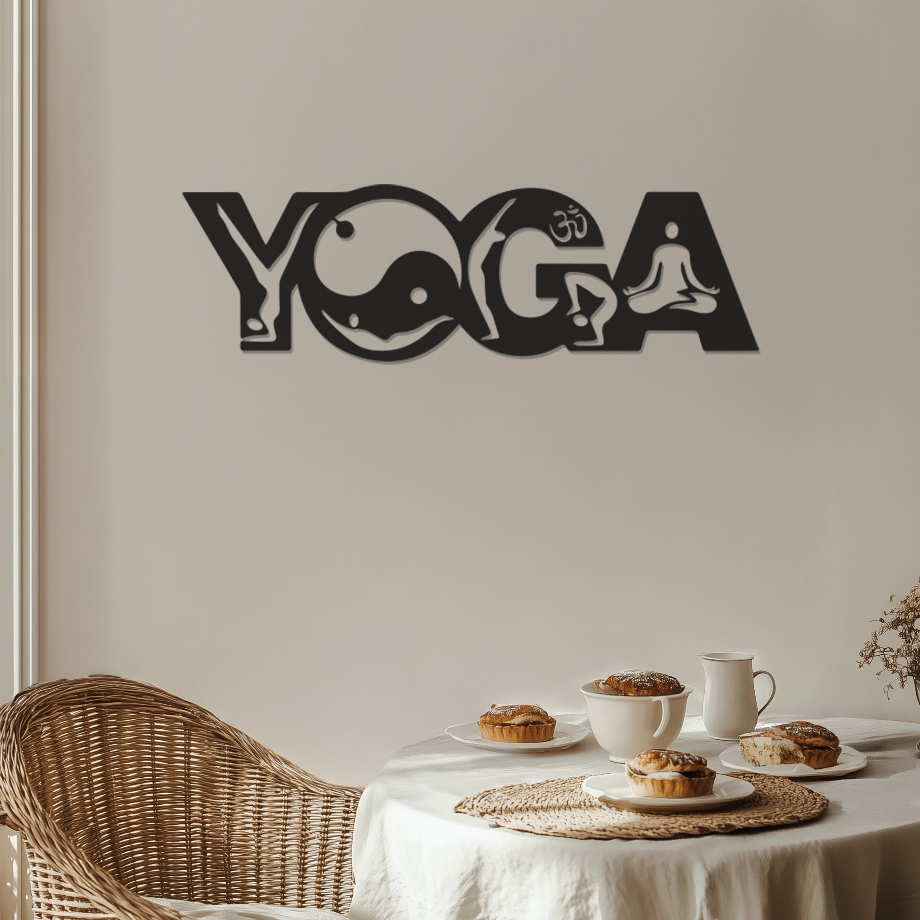 Violaura Yoga Metal Wall Art - Easy to Install Hanging Perfect for Home ...