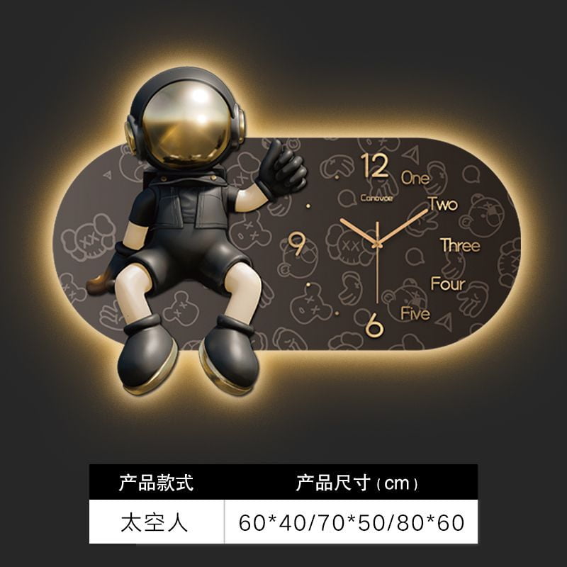 Violent Bear Wall Clock Living Room Clock 2023 New Fashion Creative Mute Clock Wall Hanging ...