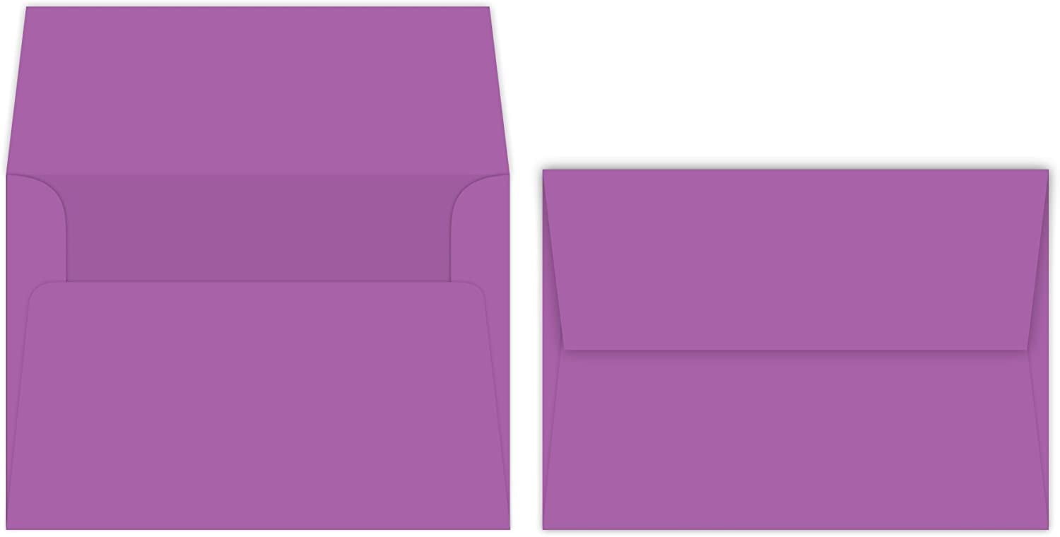 Red Violet A7 Bright Color Envelopes - 5 1/4 x 7 1/4 Inches - Perfect ...