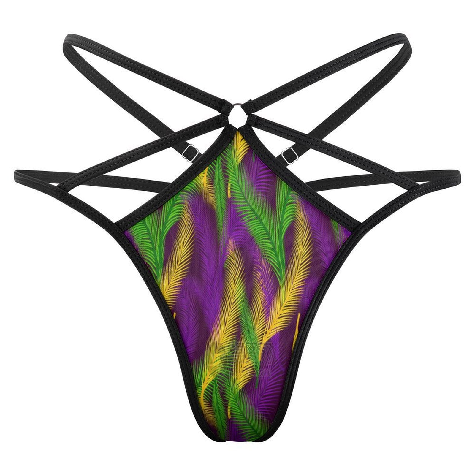 Violet And Green Festive Mardi Gras Carnival Palm Leaves Open Type ...