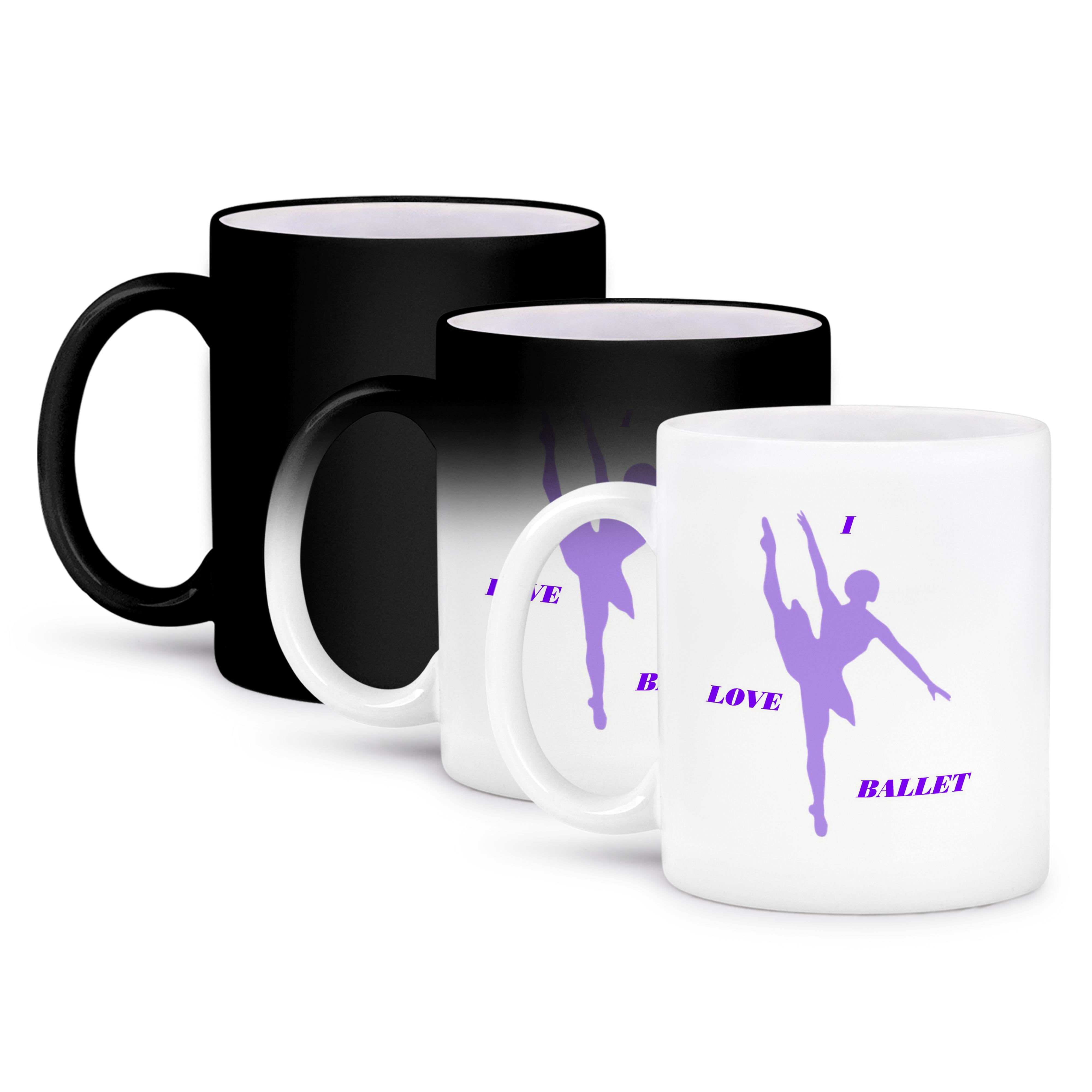 3dRose, Violet Ballerina With Words I love Ballet, 11oz Magic ...