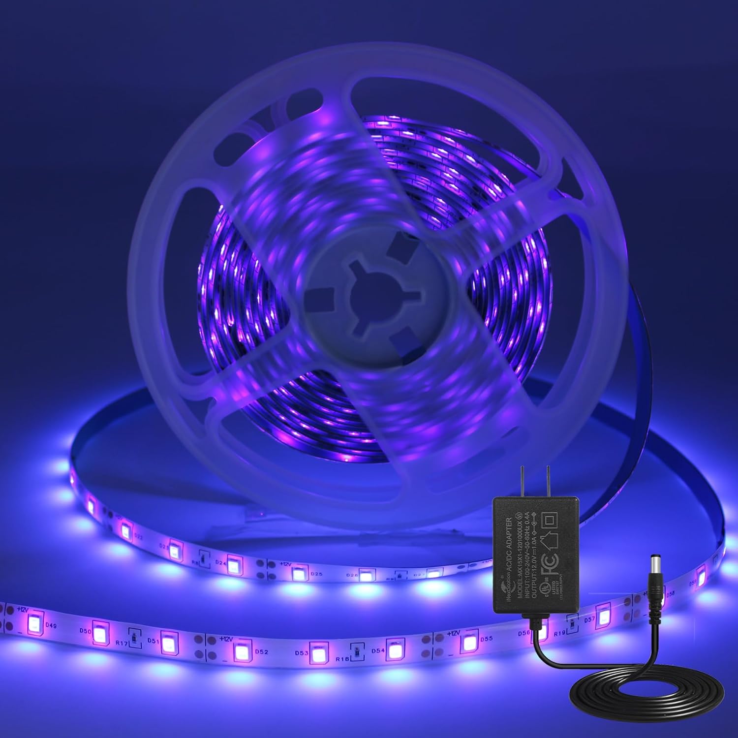 Violet Blue LED Strip Light, 16ft/5M 2835 SMD 300 LEDs 12V Flexible ...