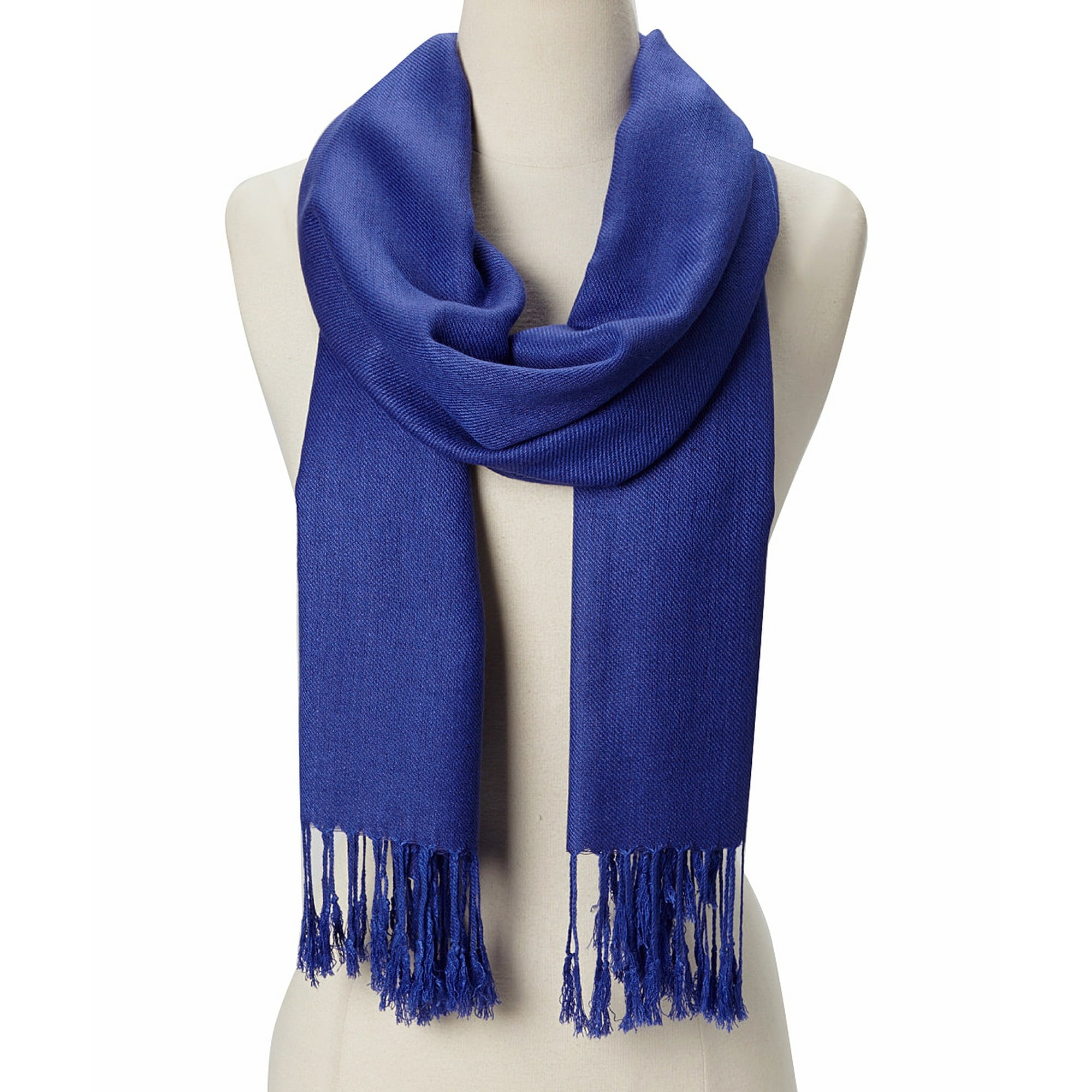 Violet Blue Solid Scarfs for Women Fashion Warm Neck Womens Winter ...