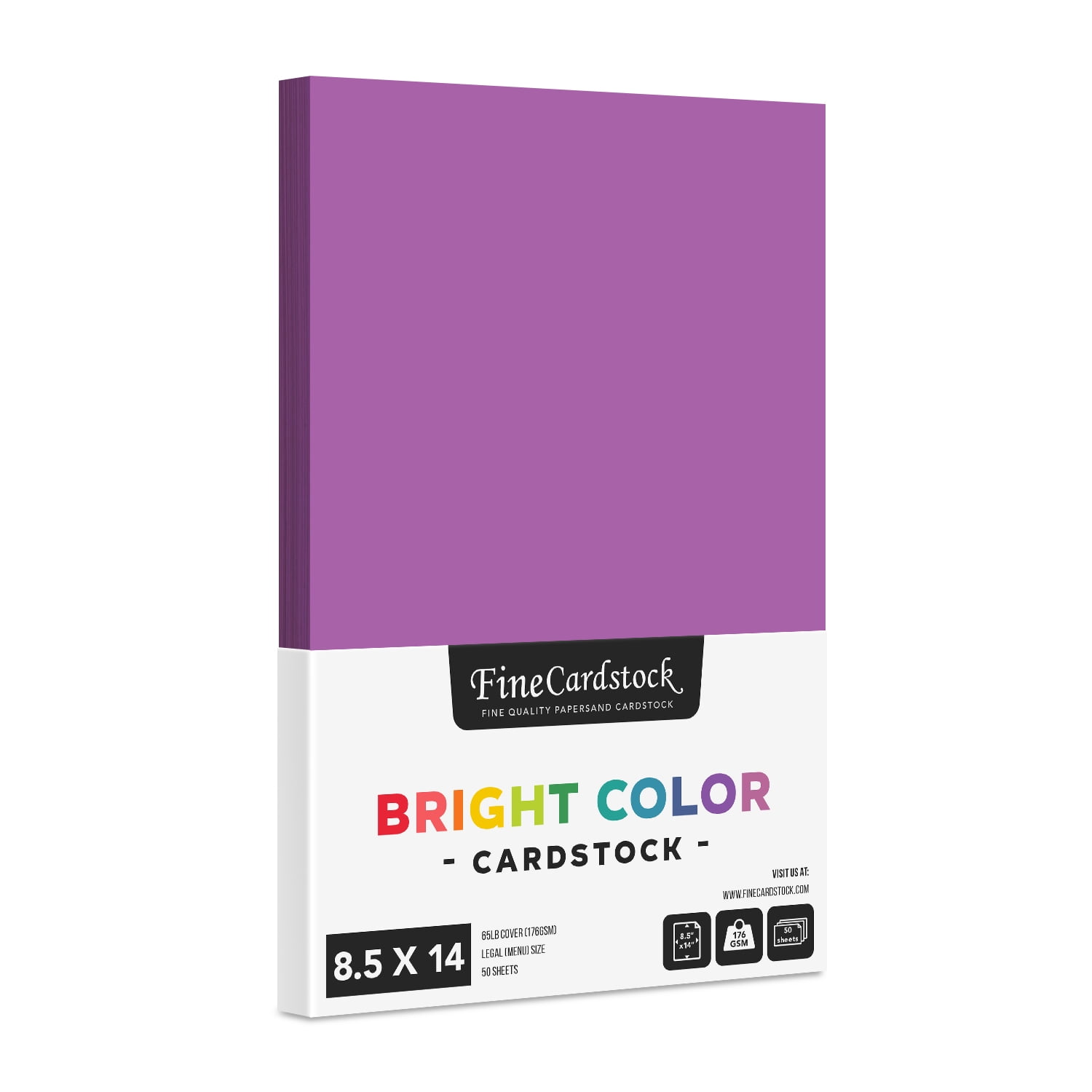 Violet Bright Color Cardstock Paper – Great for Arts and Crafts ...