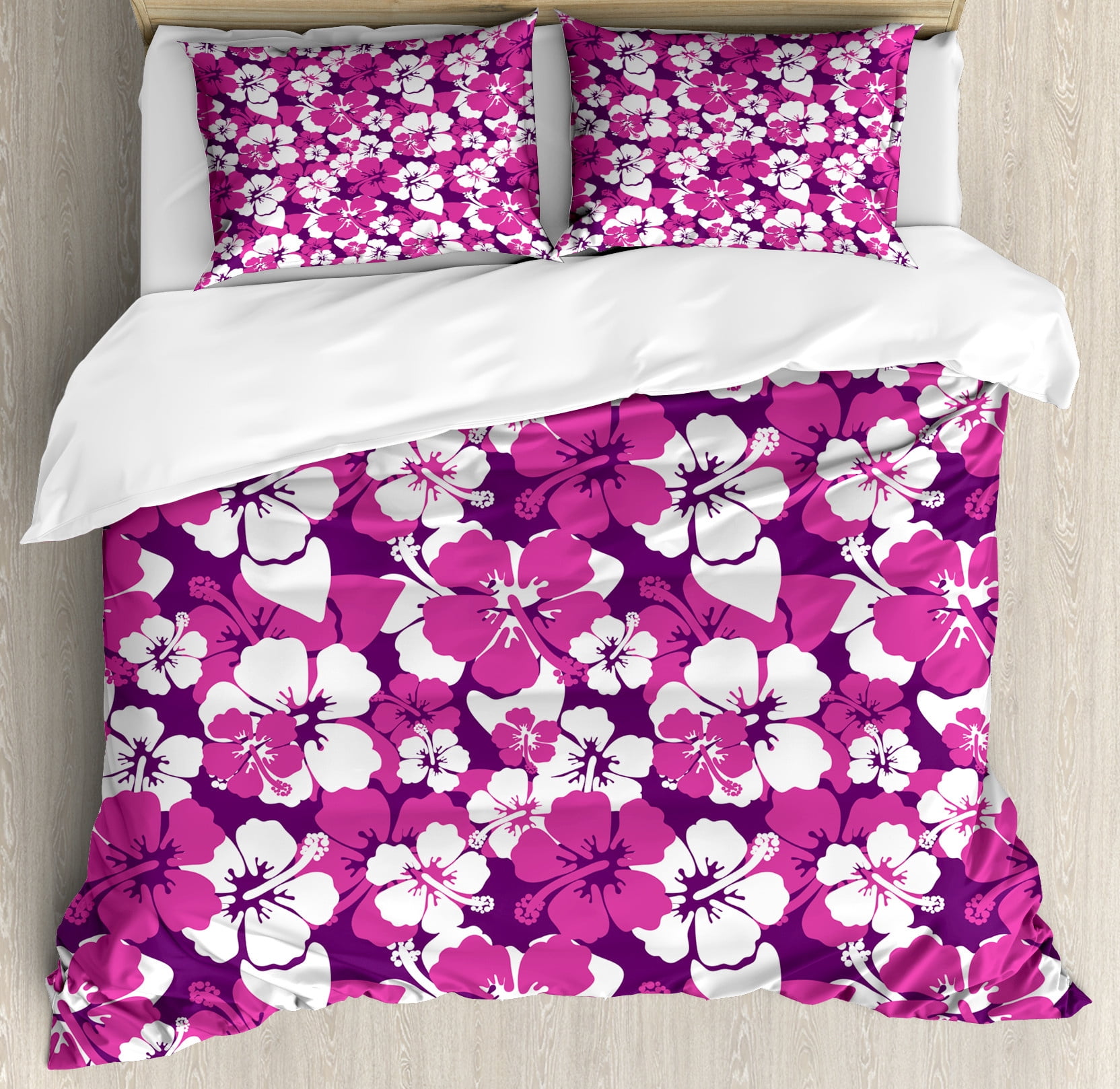 Violet Duvet Cover Set, Aloha Hawaiian Graphic Illustrated Abstract ...