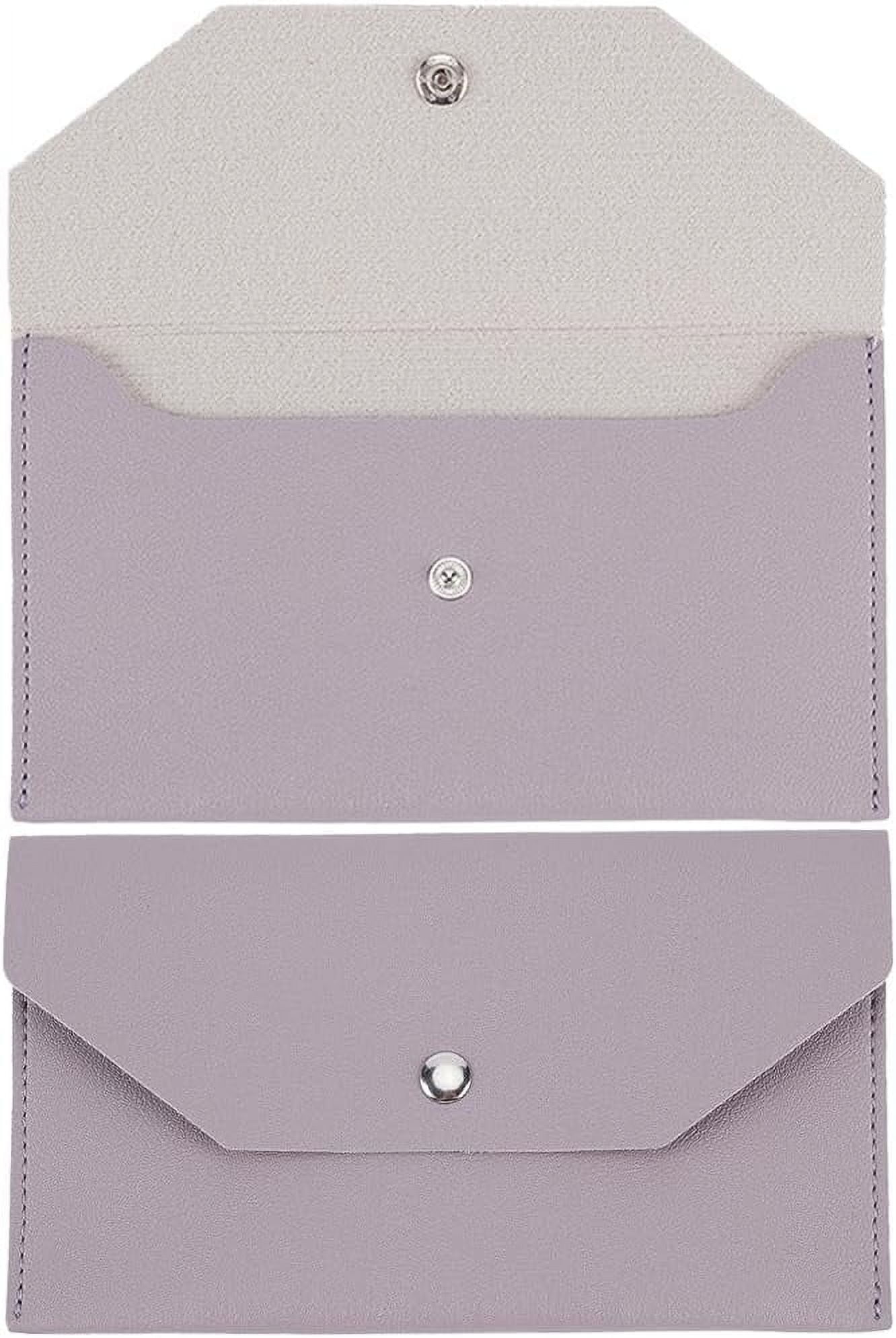 Violet Envelope Wallet PU Leather Cash Small Money Bag Wallet Organizer ...