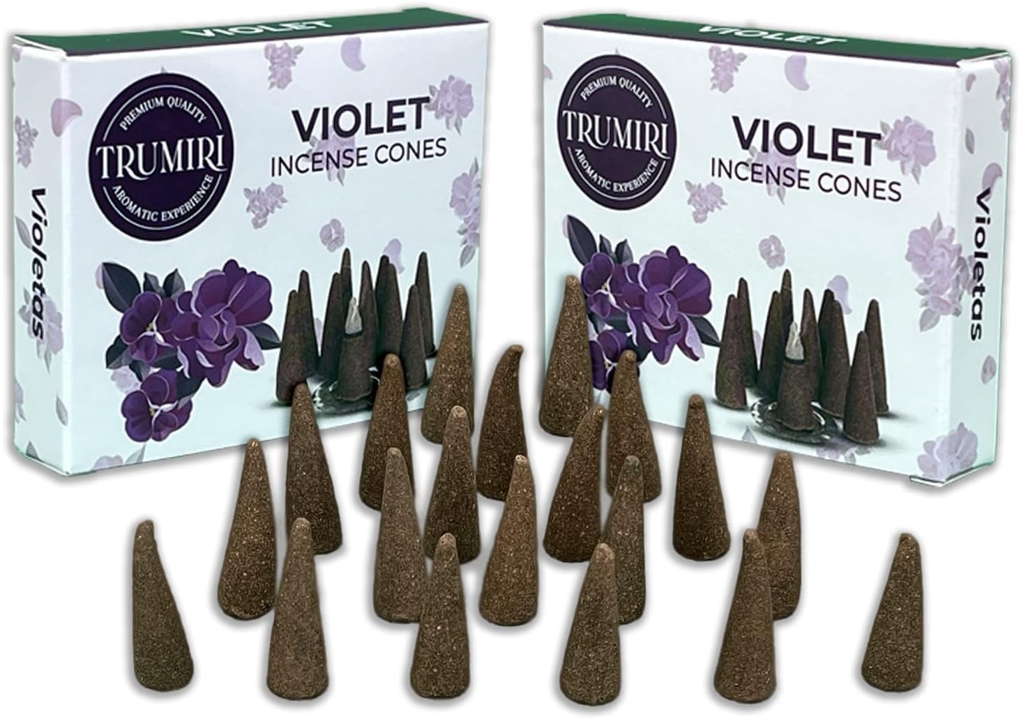 Violet Incense Cones - Total 20 Cone Incense - Dual Pack of 10 Insence ...