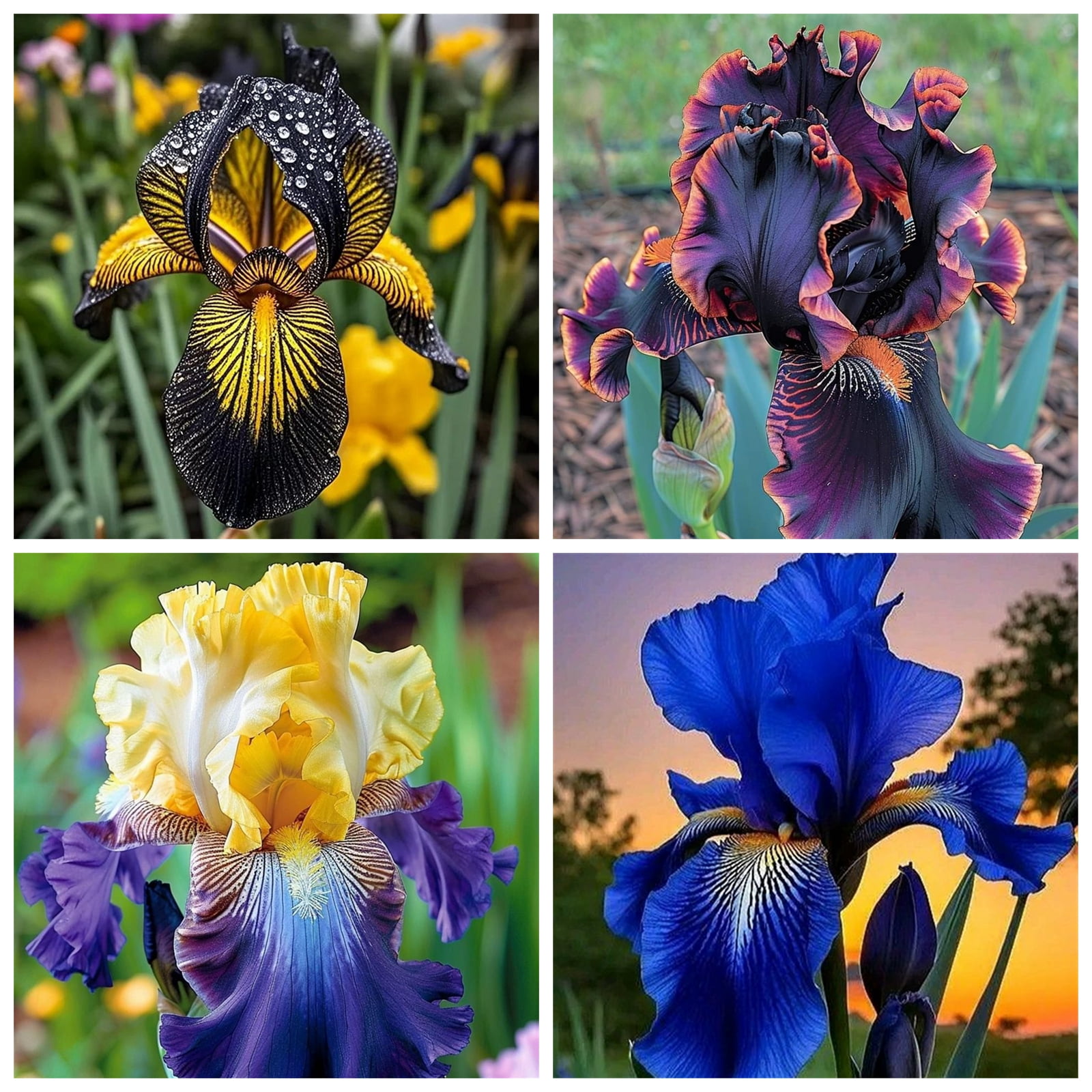 Violet Iris for Planting-(Non-Artificial)-Easy Care & Rapid Germination ...