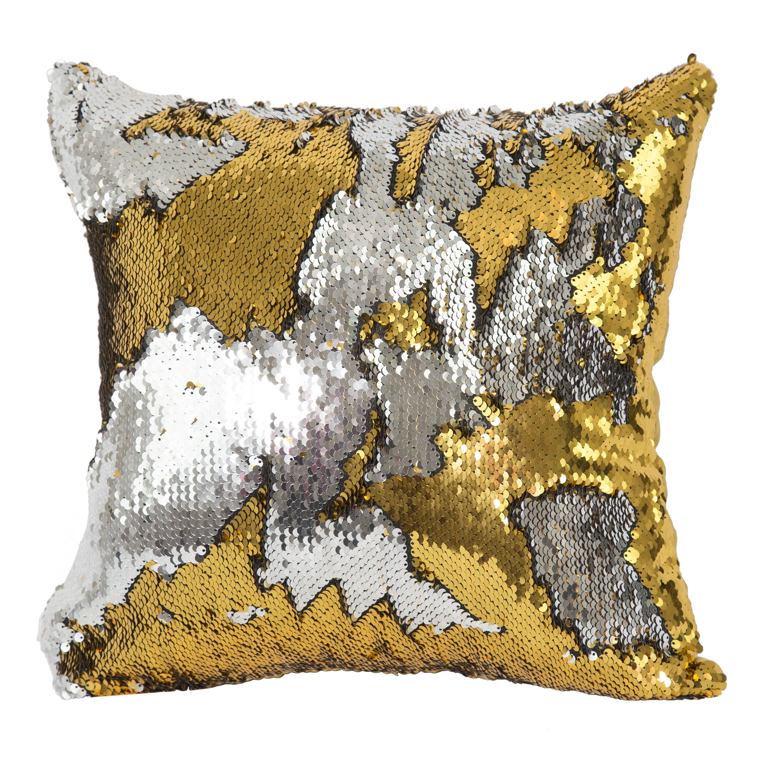 Violet Linen Bally Decorative Reversible Sequin, 16" x 16" Cushion ...