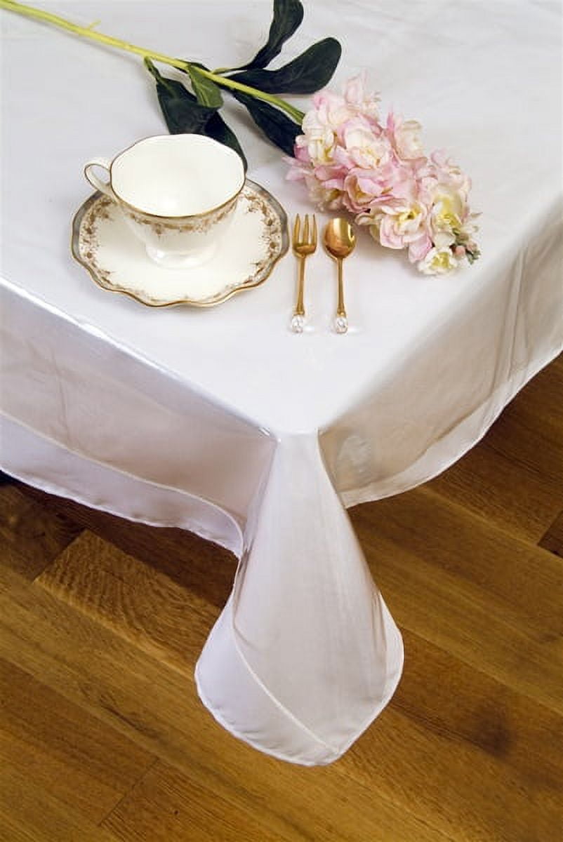 Violet Linen Clear Vinyl Plastic Transparent Tablecloth Protector ...