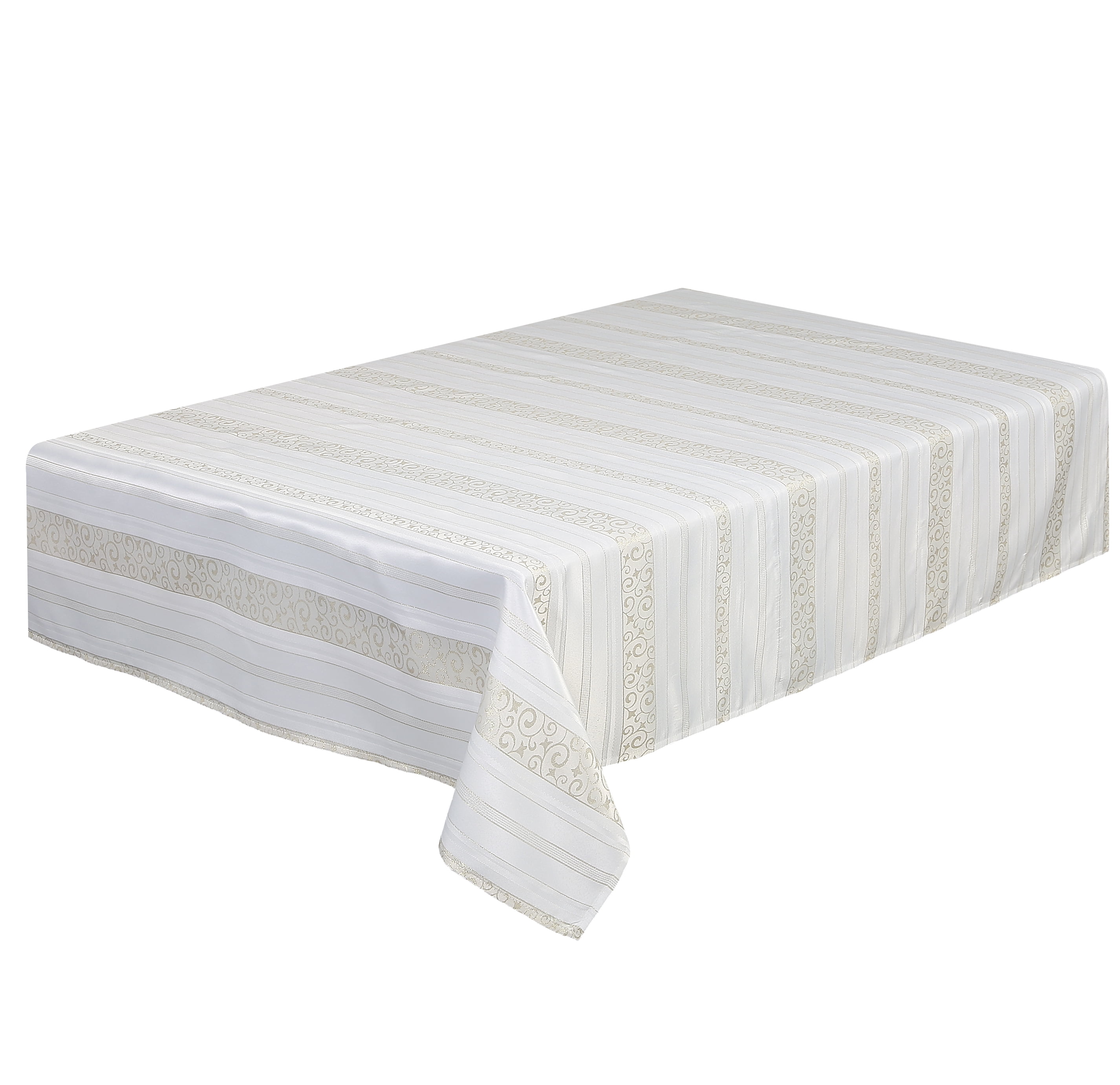 Violet Linen Scroll Striped Pattern, Polyester Embroidery, Metallic ...