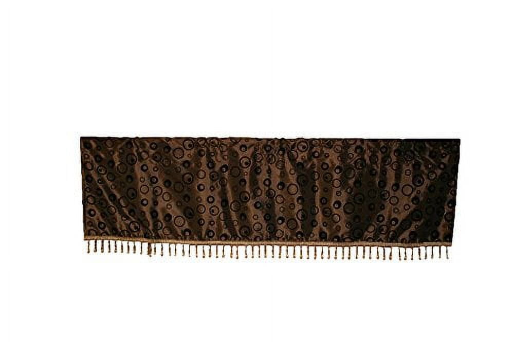 Violet Linen Silky Bombay Window Valance, 60" x 15", Brown - Walmart.com