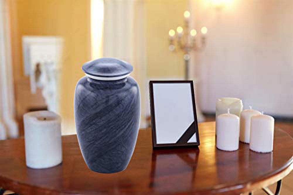 Violet Marble Accent Cremation Urn for Human Ashes - Adult Funeral Urn ...