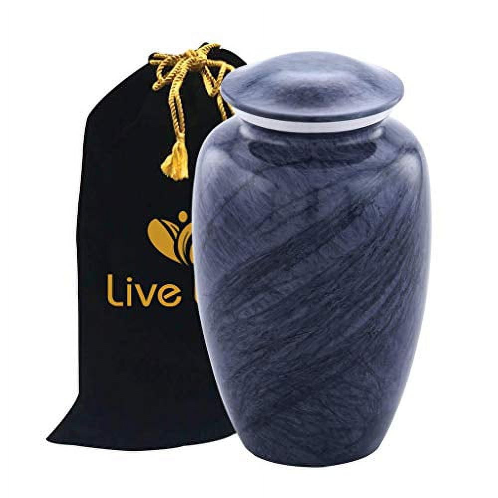 Violet Marble Accent Cremation Urn for Human Ashes - Adult Funeral Urn ...