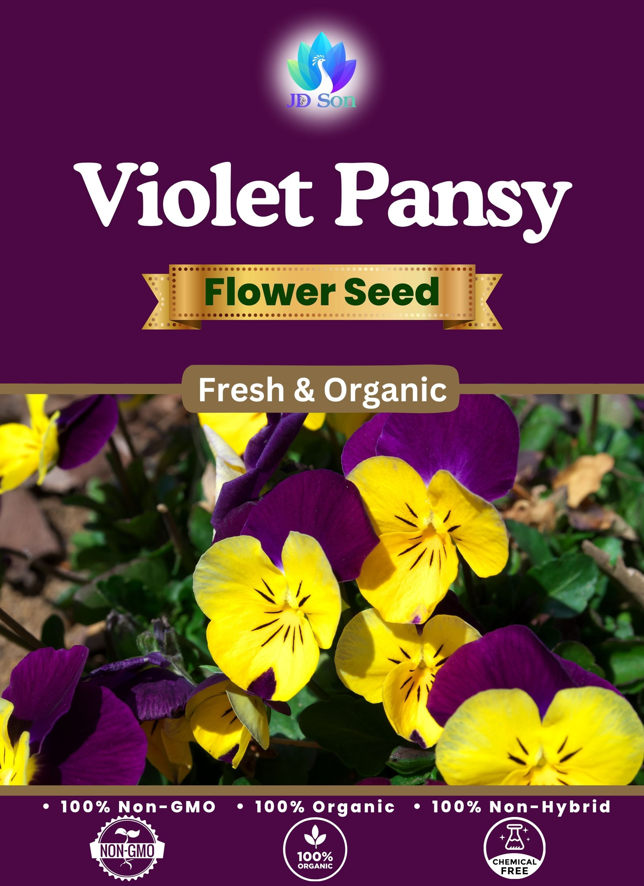 Violet Pansy (200 Unit) | Unit | ing Unit || Fast Growing | Store | Outdoor/yard seeds(not for ...