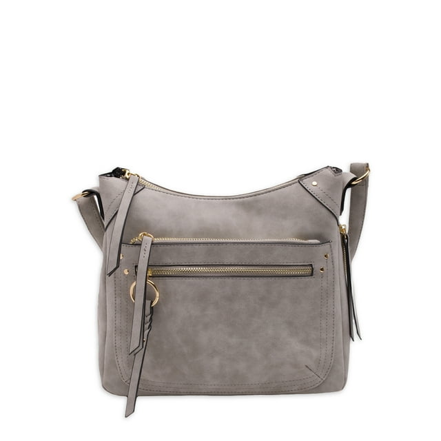 Violet Ray Women's Handbag Livvy Multi Zip Crossbody - Walmart.com