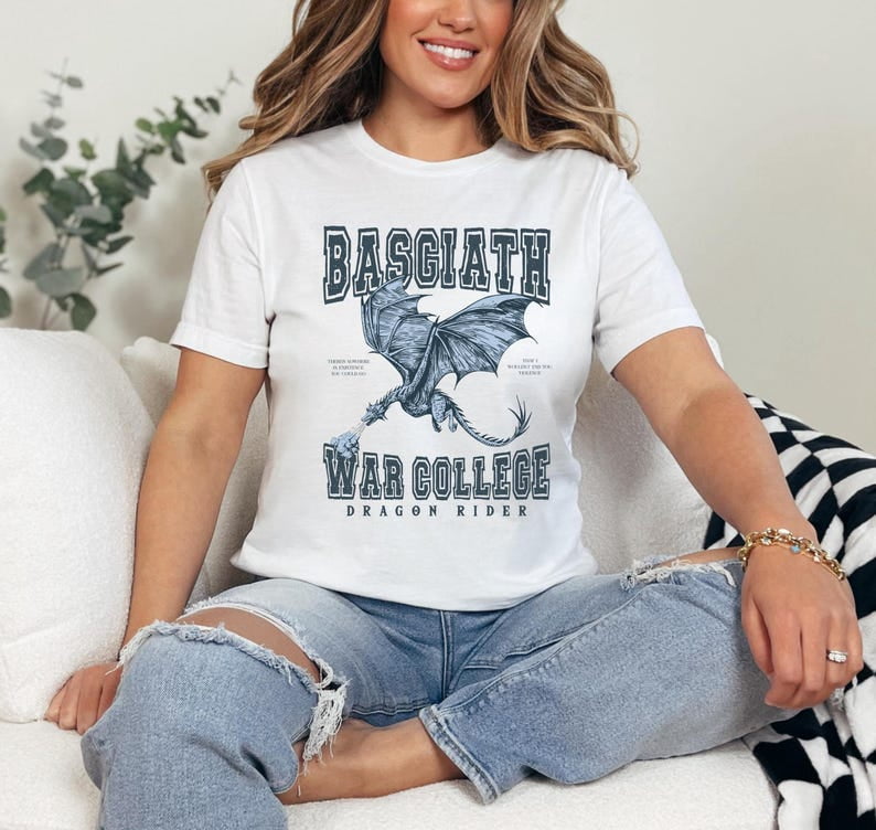 Violet Sorrengail Fantasy T Shirt Fourth Wing Onyx Storm Book Merch