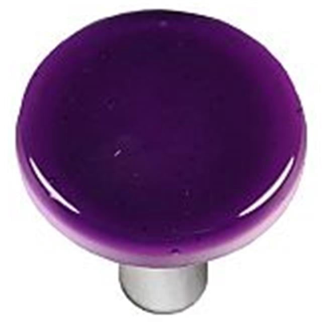 Violet Striker Round Glass Cabinet Knob - Aluminum Post - Walmart.com