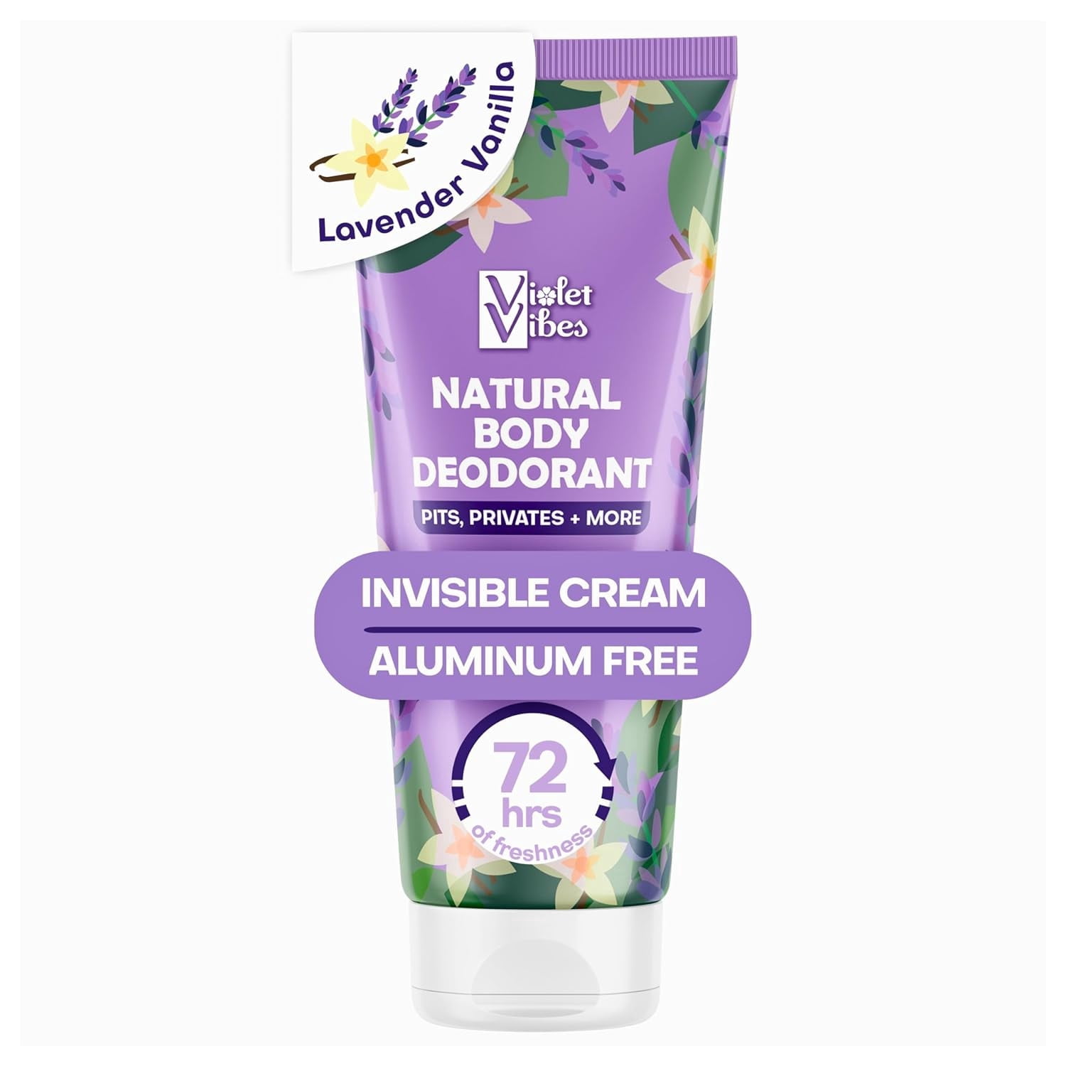Violet Vibes Whole Body Women’s Deodorant, Invisible Cream, Aluminum ...