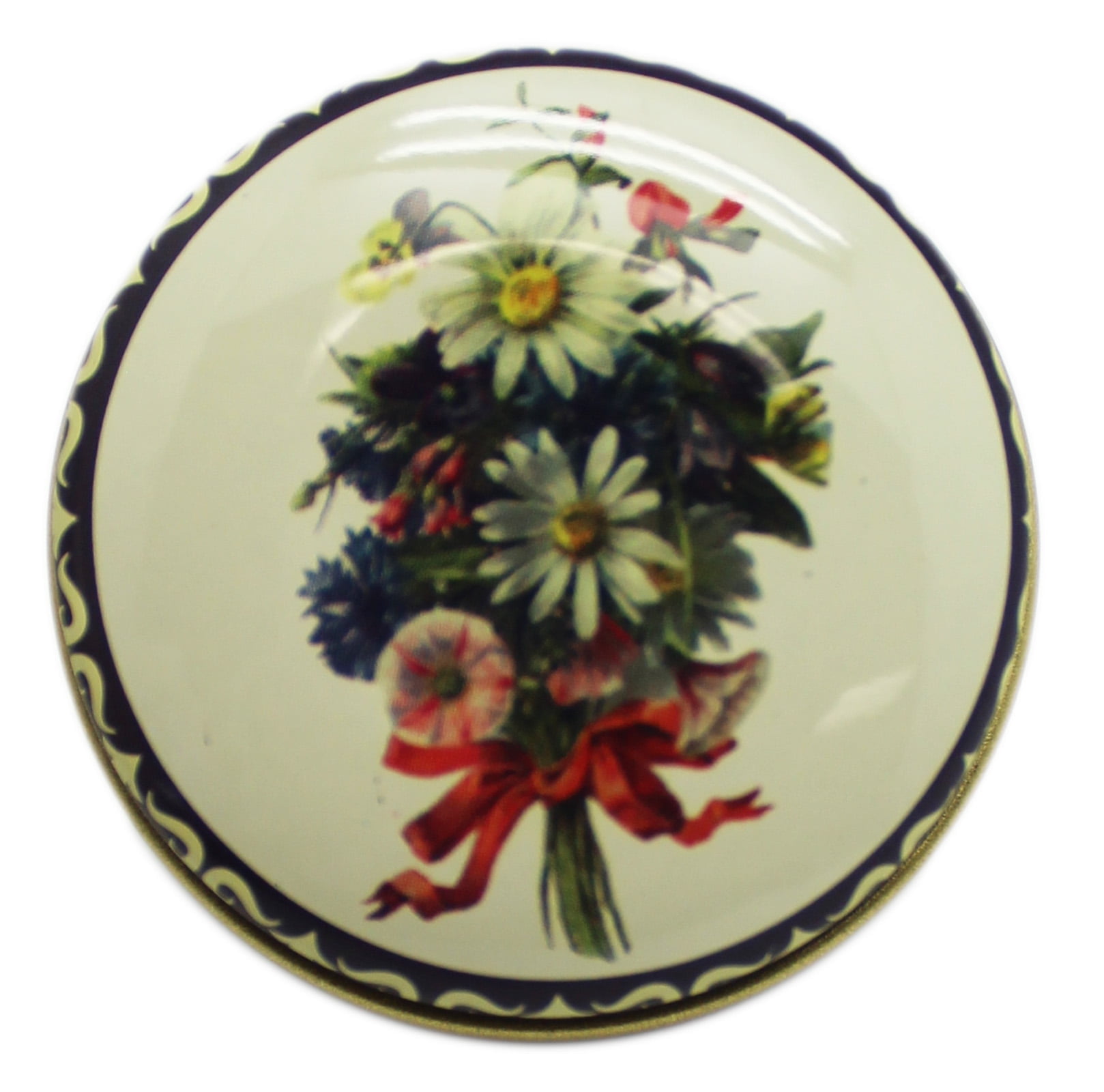 Violet and Gold Colored Floral Bouquet Graphic Pill Box - Walmart.com