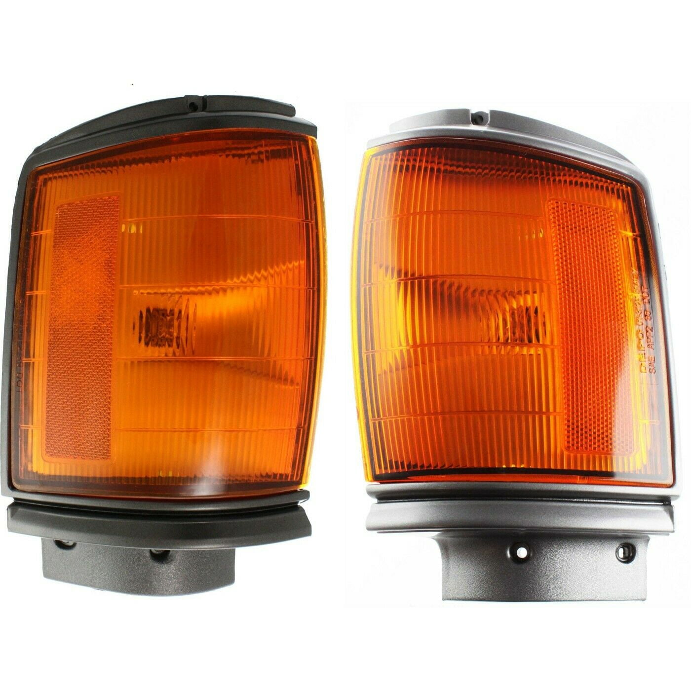 VioletLisa 2pcs Signal Light Left Right Side Plastic Lens Amber Lens ...