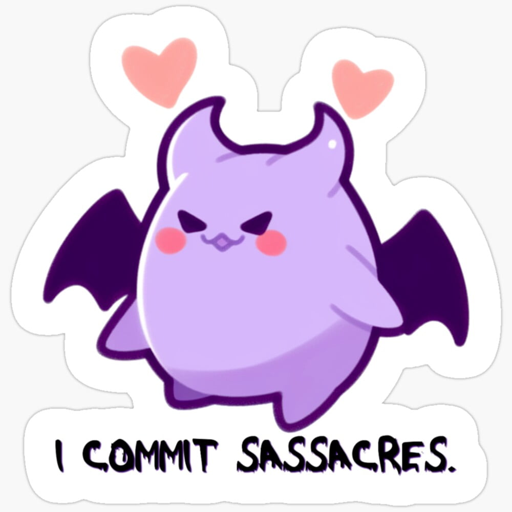 Violette Skydrop - I Commit Sassacres Sticker Phone Decal Water Bottle ...