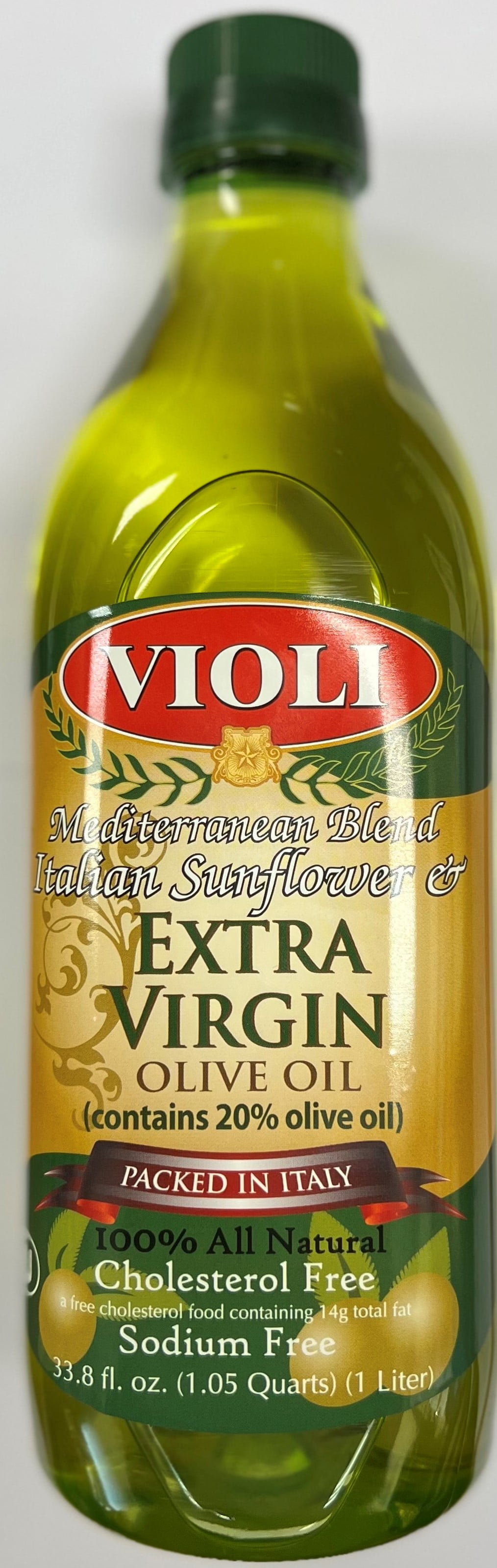Violi Mediterranean Blend (Italian Sunflower and Extra Virgin Olive Oil) 33.8 oz (1 Liter ...