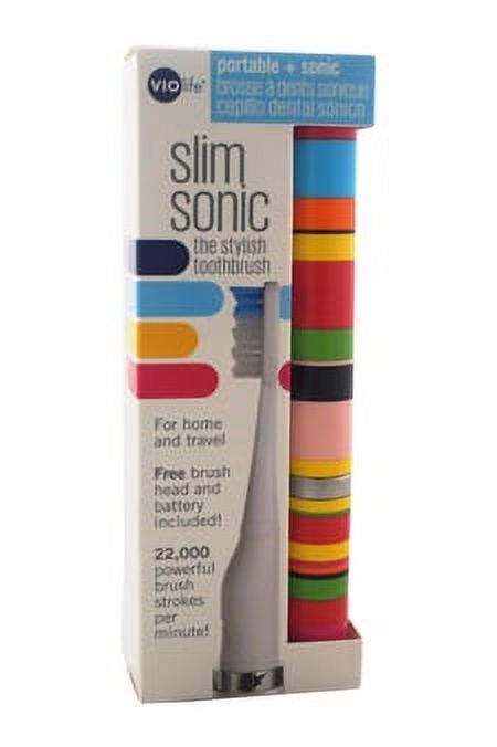 Violife ACC-1459 Slim Sonic Electric Toothbrush No.VSS154 Candy Stripe ...
