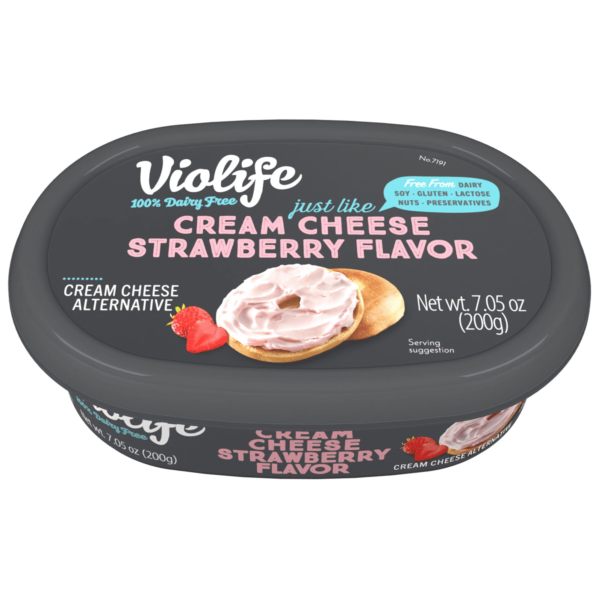 Violife Just like Cream Cheese Strawberry, Dairy-Free Vegan, 7.05 oz ...