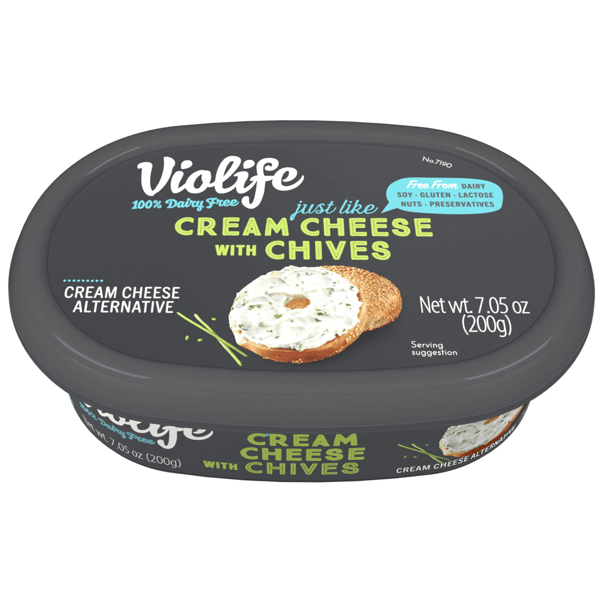 Violife Just like Cream Cheese - with Chives, Dairy-Free Vegan, 7.05 oz ...